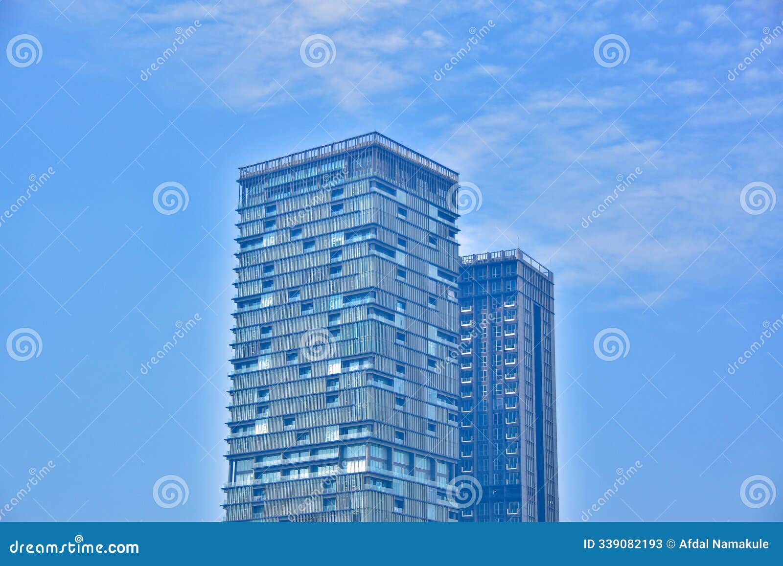 High-rise Glass Building with Blue Sky Background Editorial Stock Photo ...