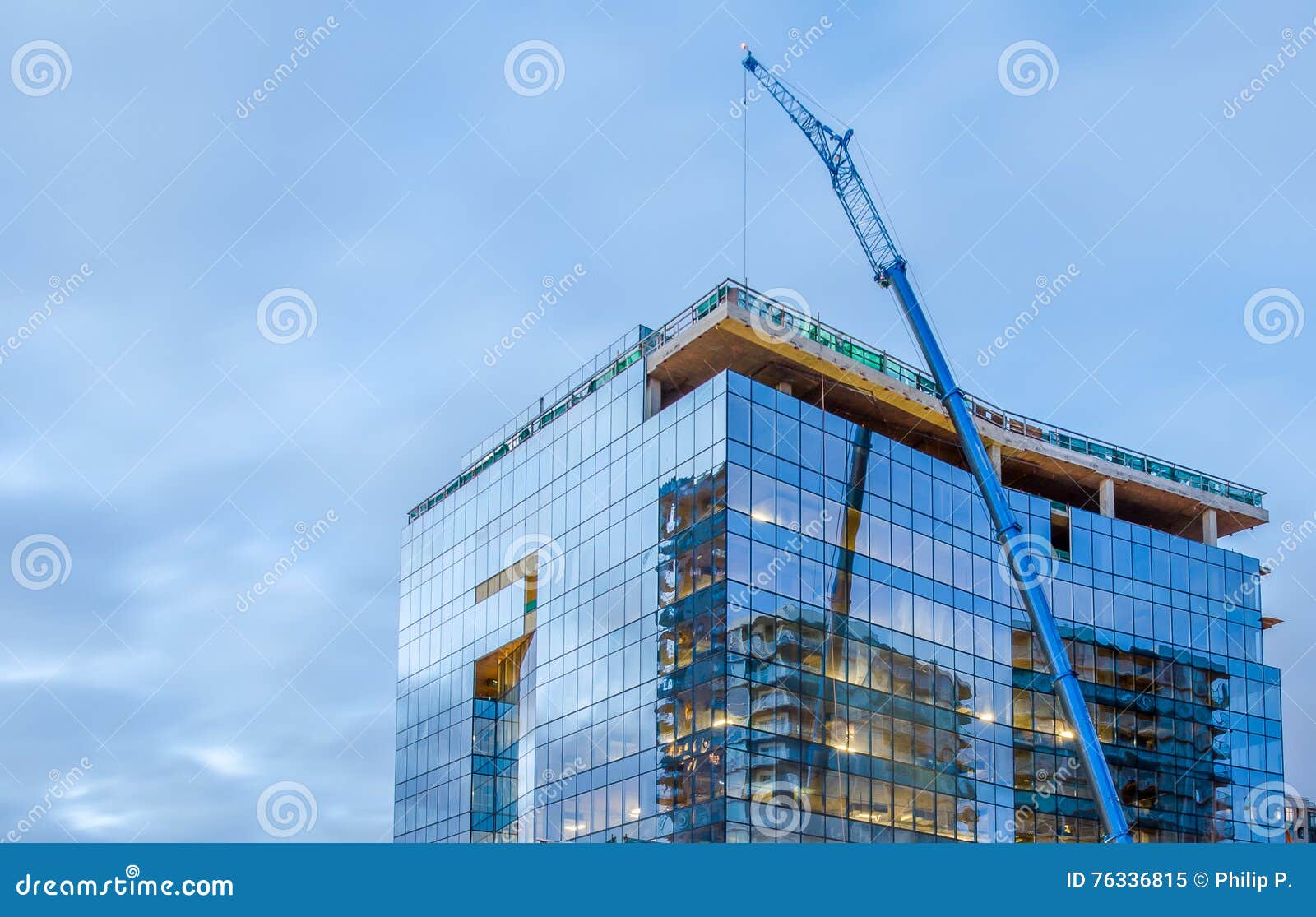 High-rise Glass Building Under Construction Stock Image - Image of ...