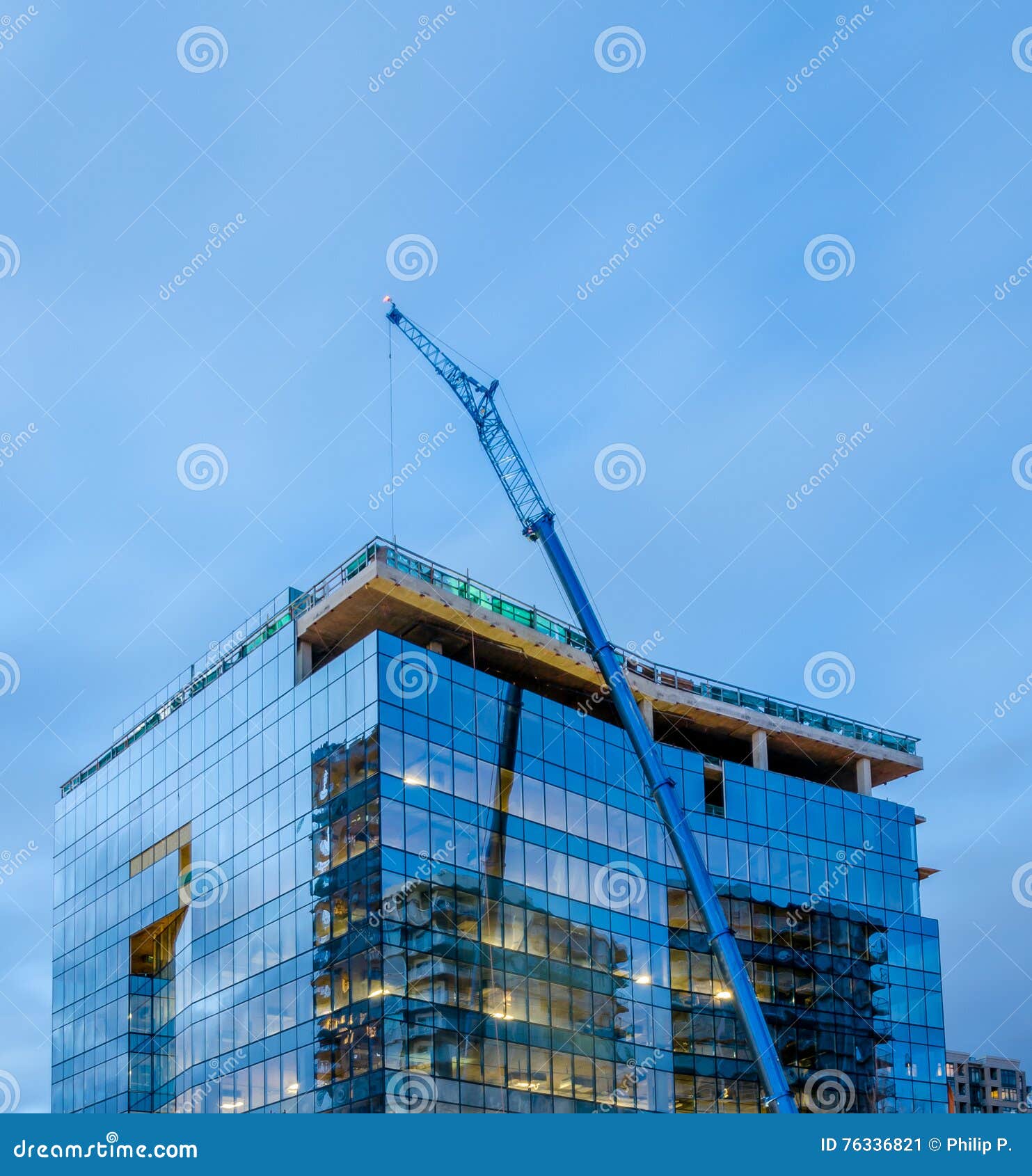 High-rise Glass Building Under Construction Stock Image - Image of ...