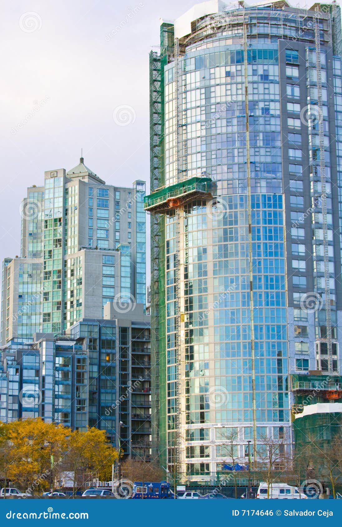 High rise glass tower stock photo. Image of apartment - 7174646