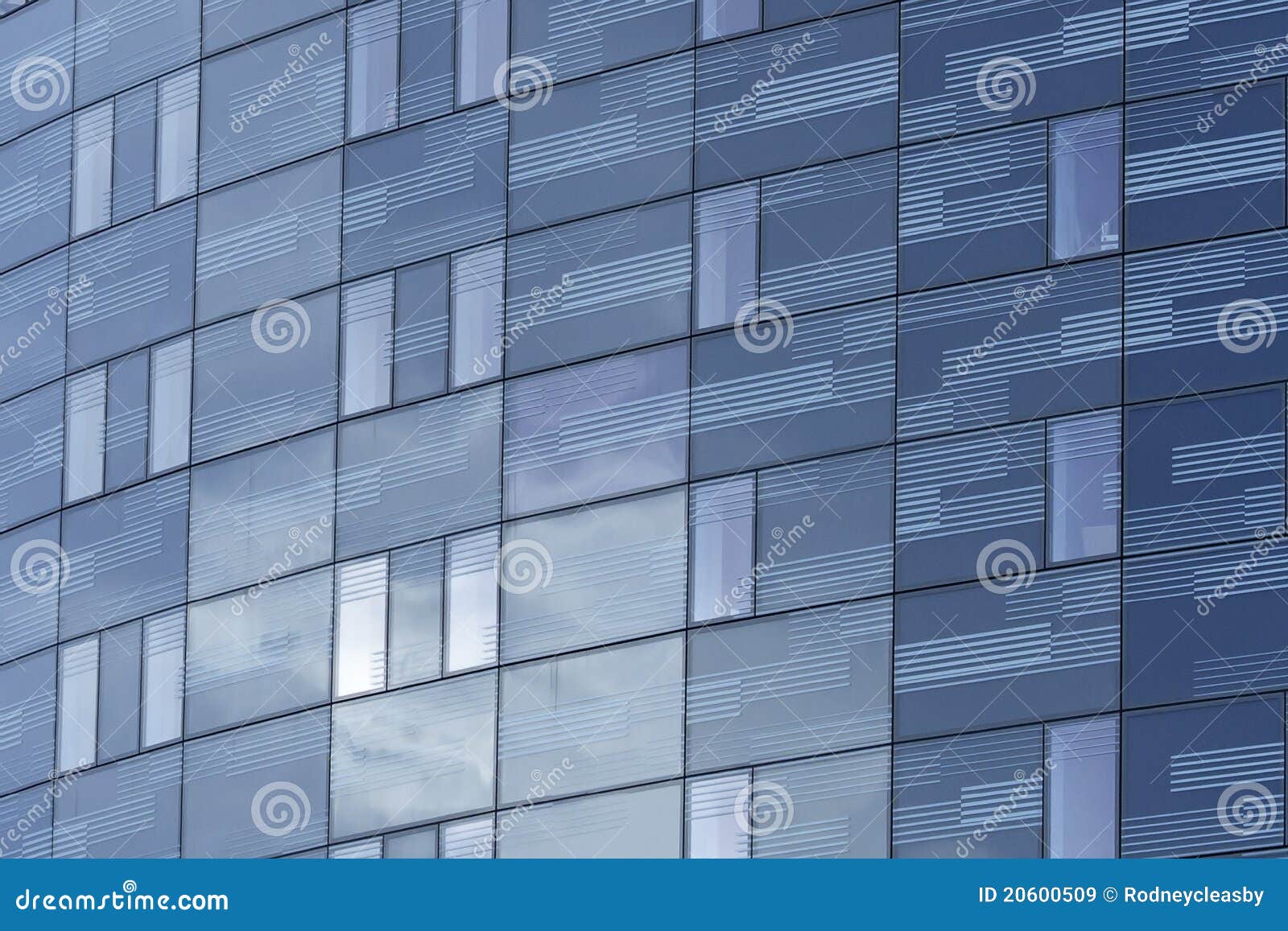 High Rise Glass Wall Office Block Stock Image - Image of built, invest ...