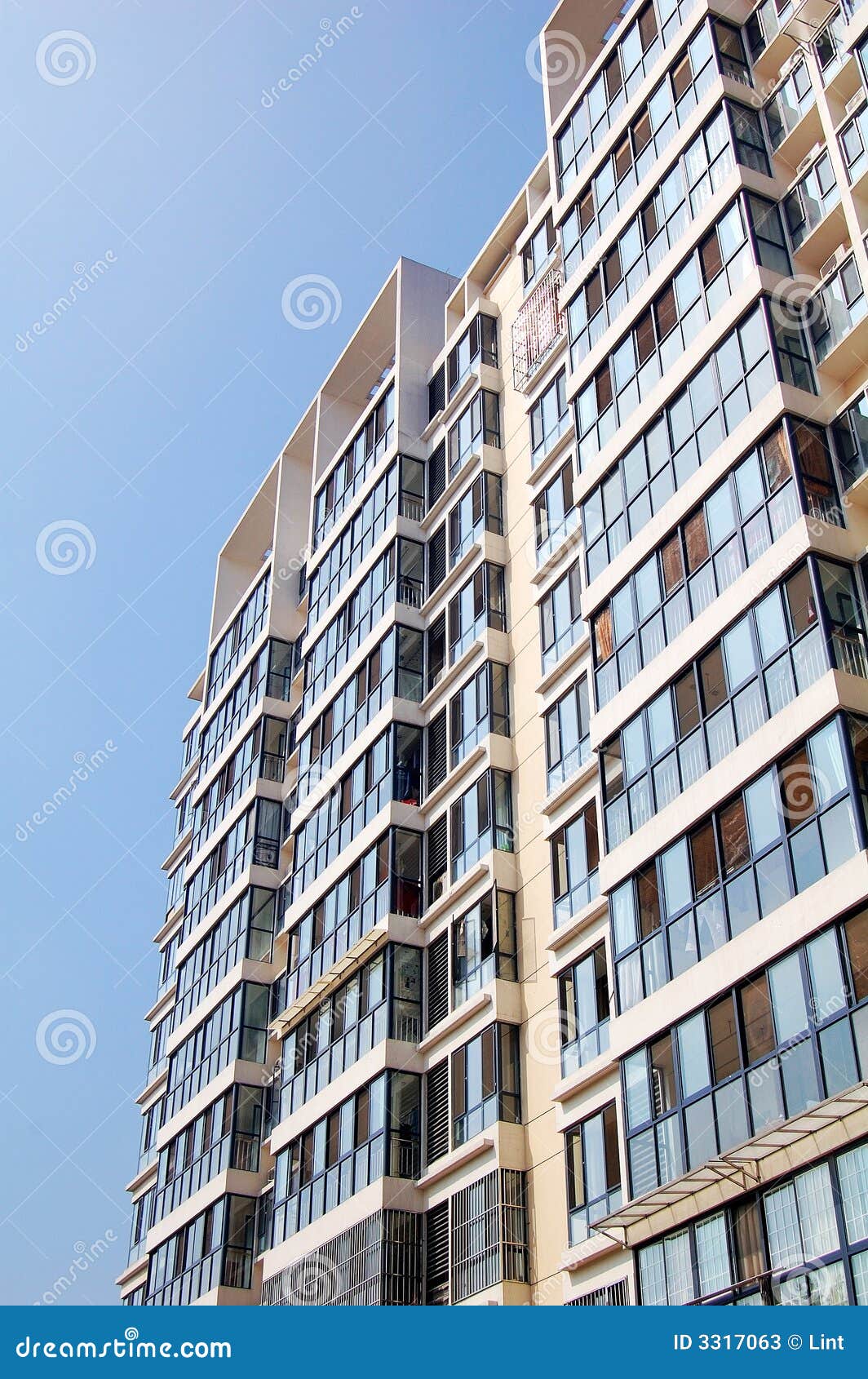 High-rise house stock image. Image of south, balconies - 3317063