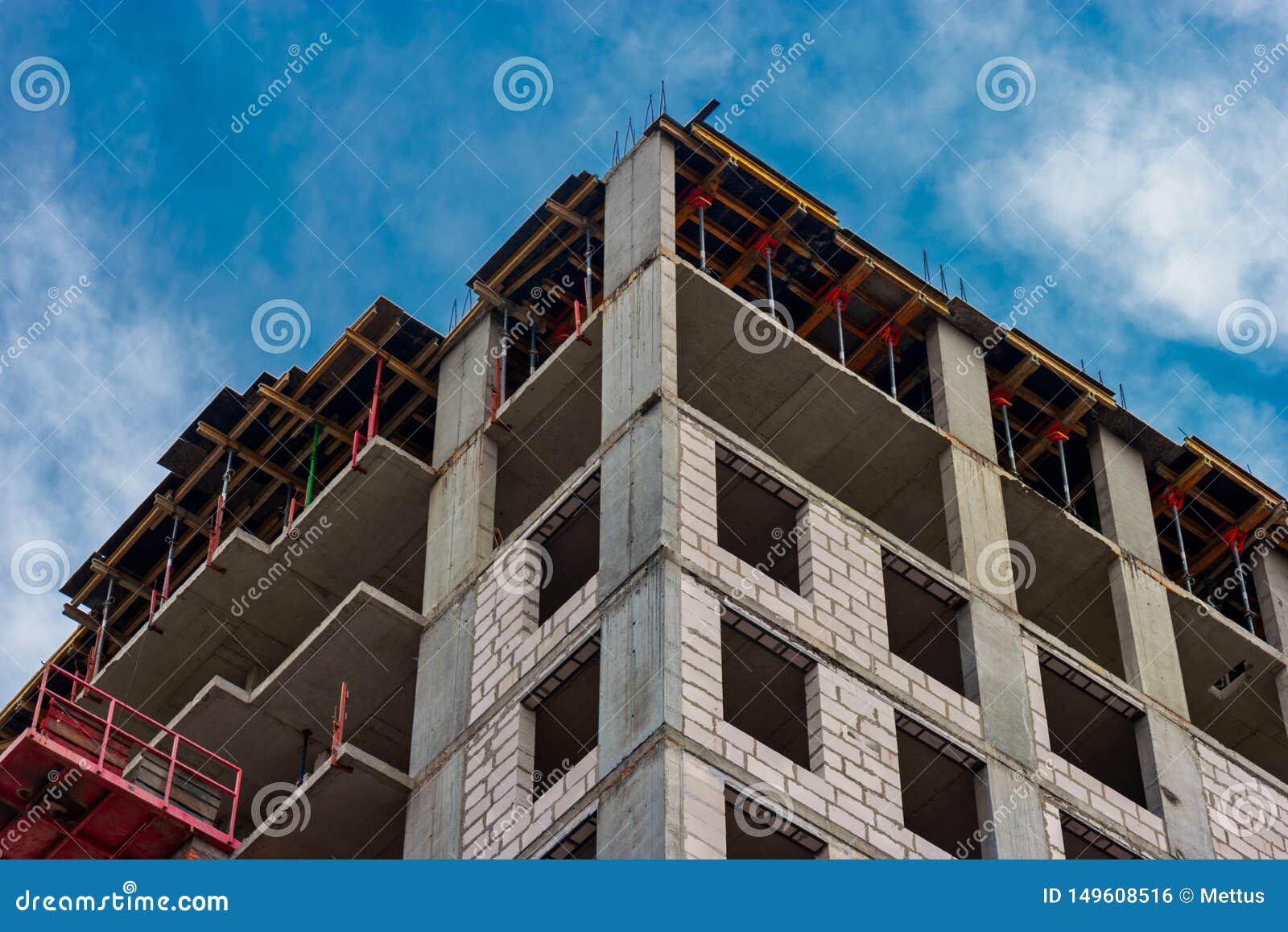 High Rise Housing Development. from Below View at Monolith Concrete ...