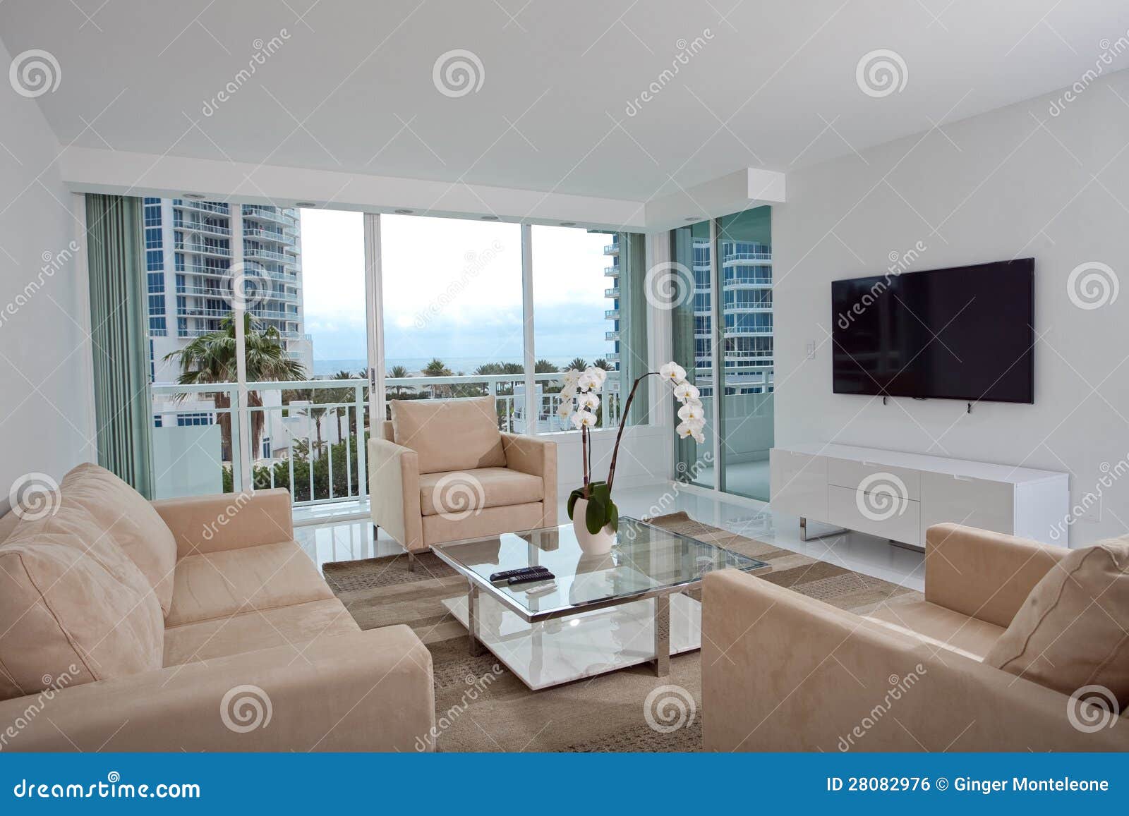 High rise living room stock photo. Image of white, real - 28082976