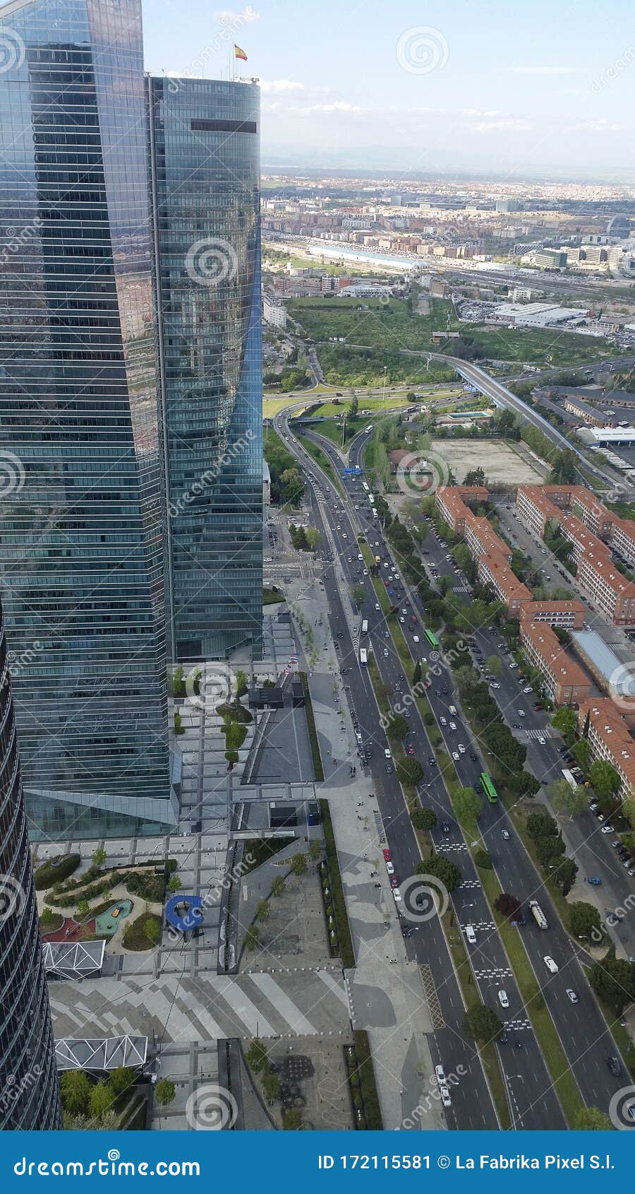 High rise in Madrid stock image. Image of financial - 172115581