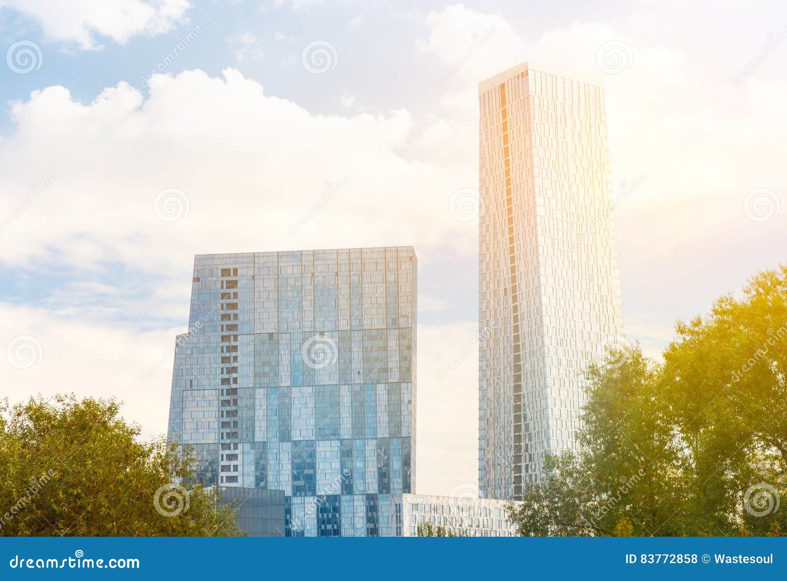 High-rise modern buildings stock photo. Image of futuristic - 83772858