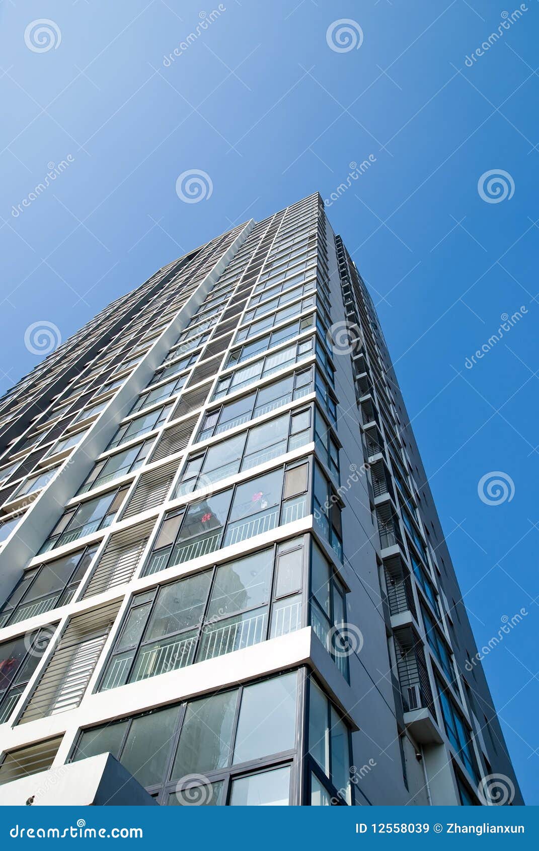 High-rise office building stock image. Image of clean - 12558039