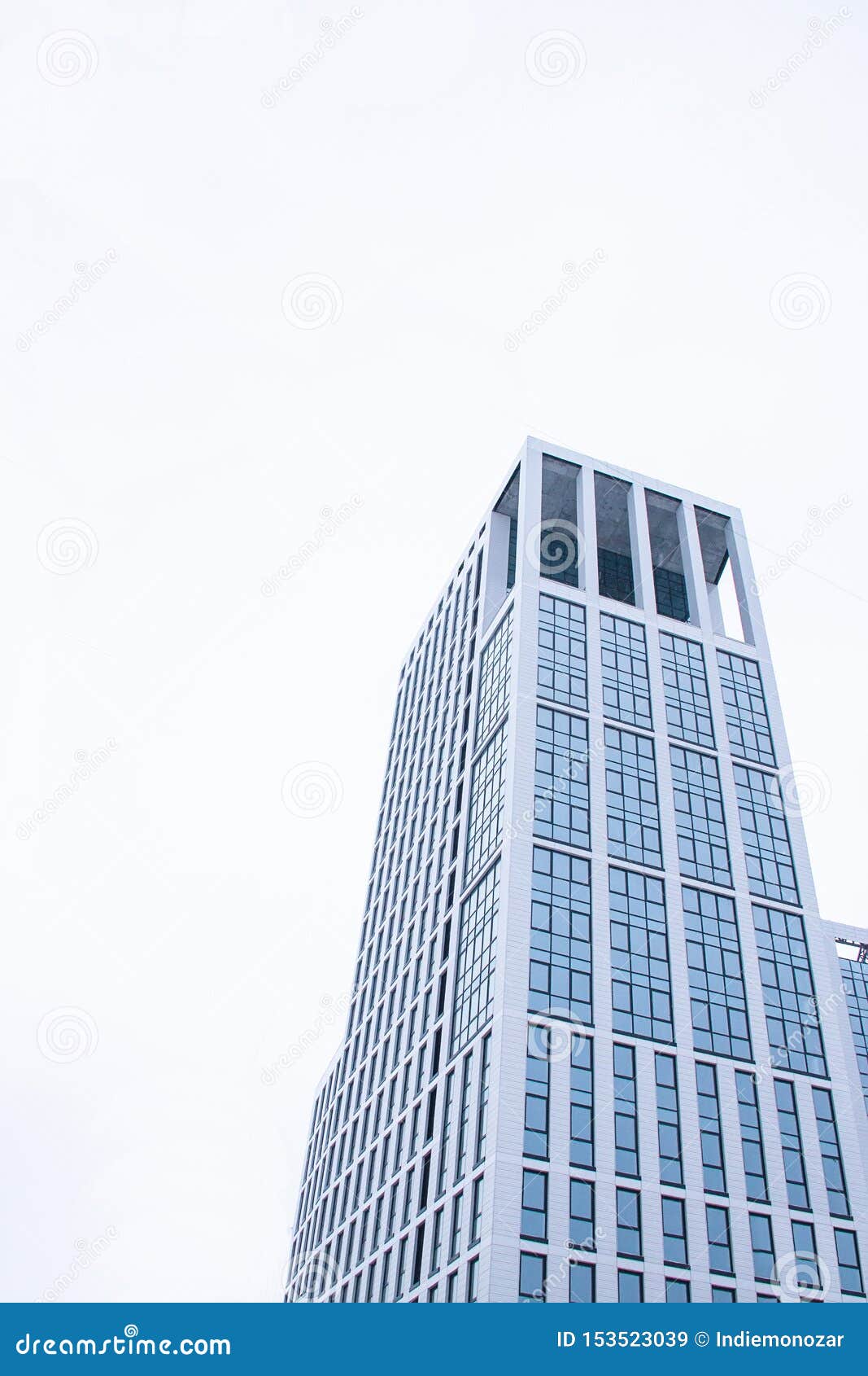 A High-rise Office Building with Blue Glass Windows Stock Image - Image ...