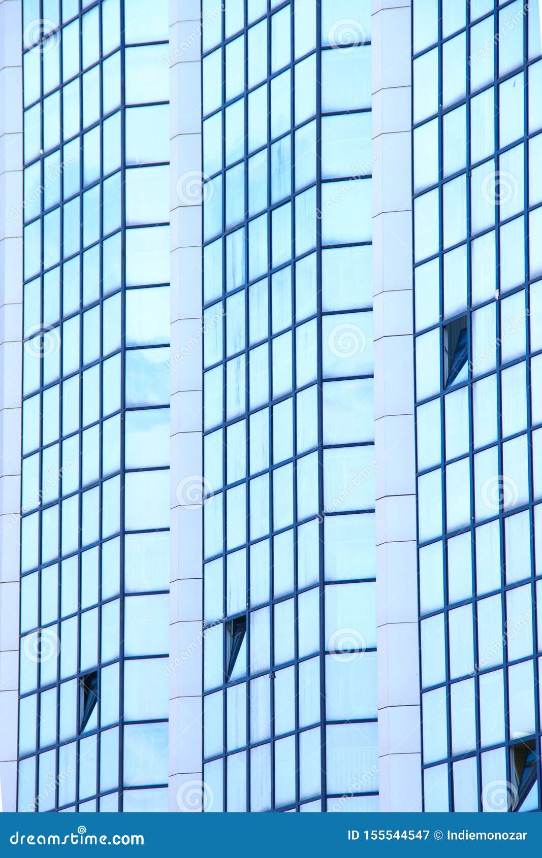 A High-rise Office Building. Some Windows Opened Stock Image - Image of ...