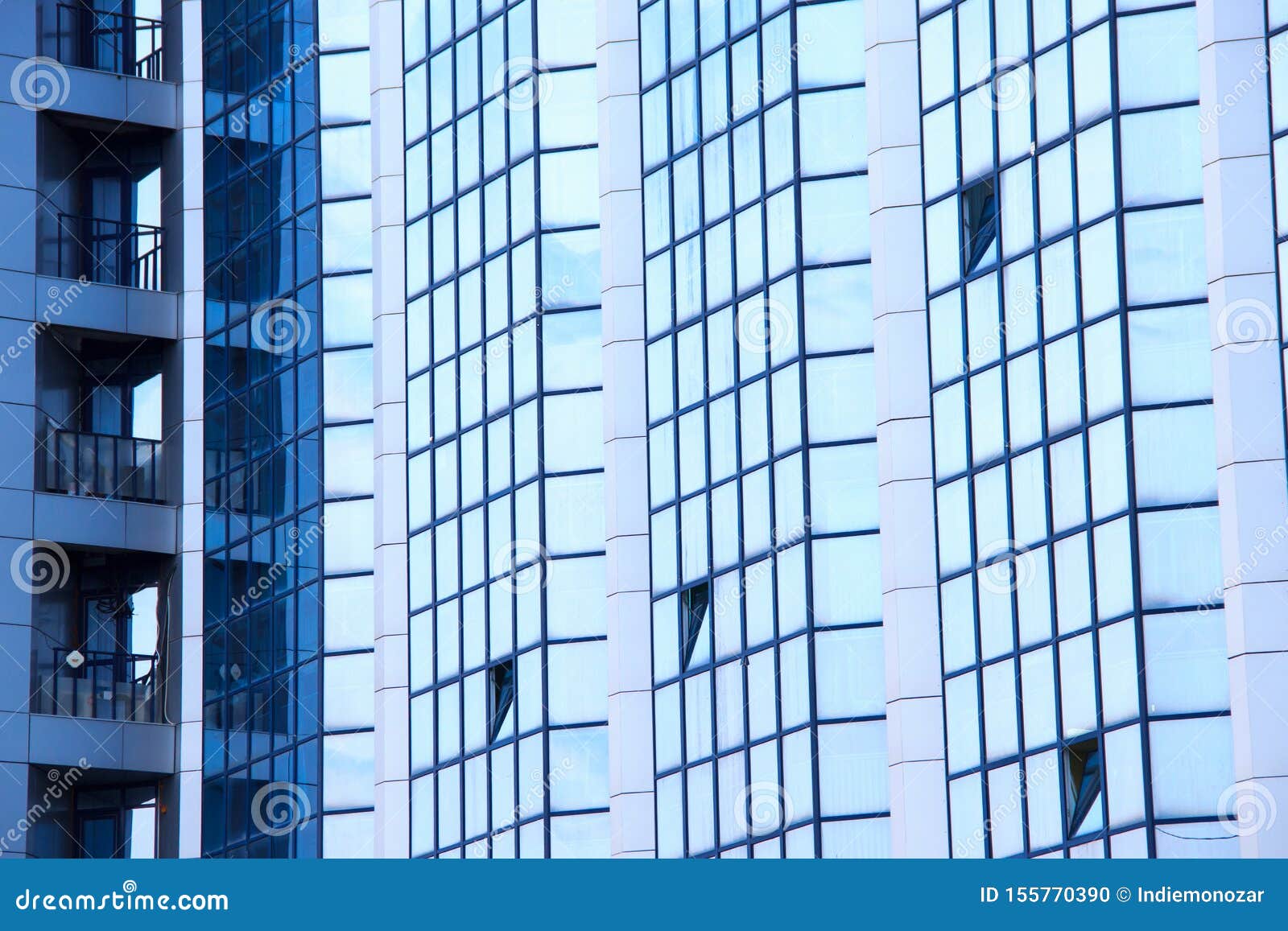 A High-rise Office Building. Some Windows Opened Stock Photo - Image of ...