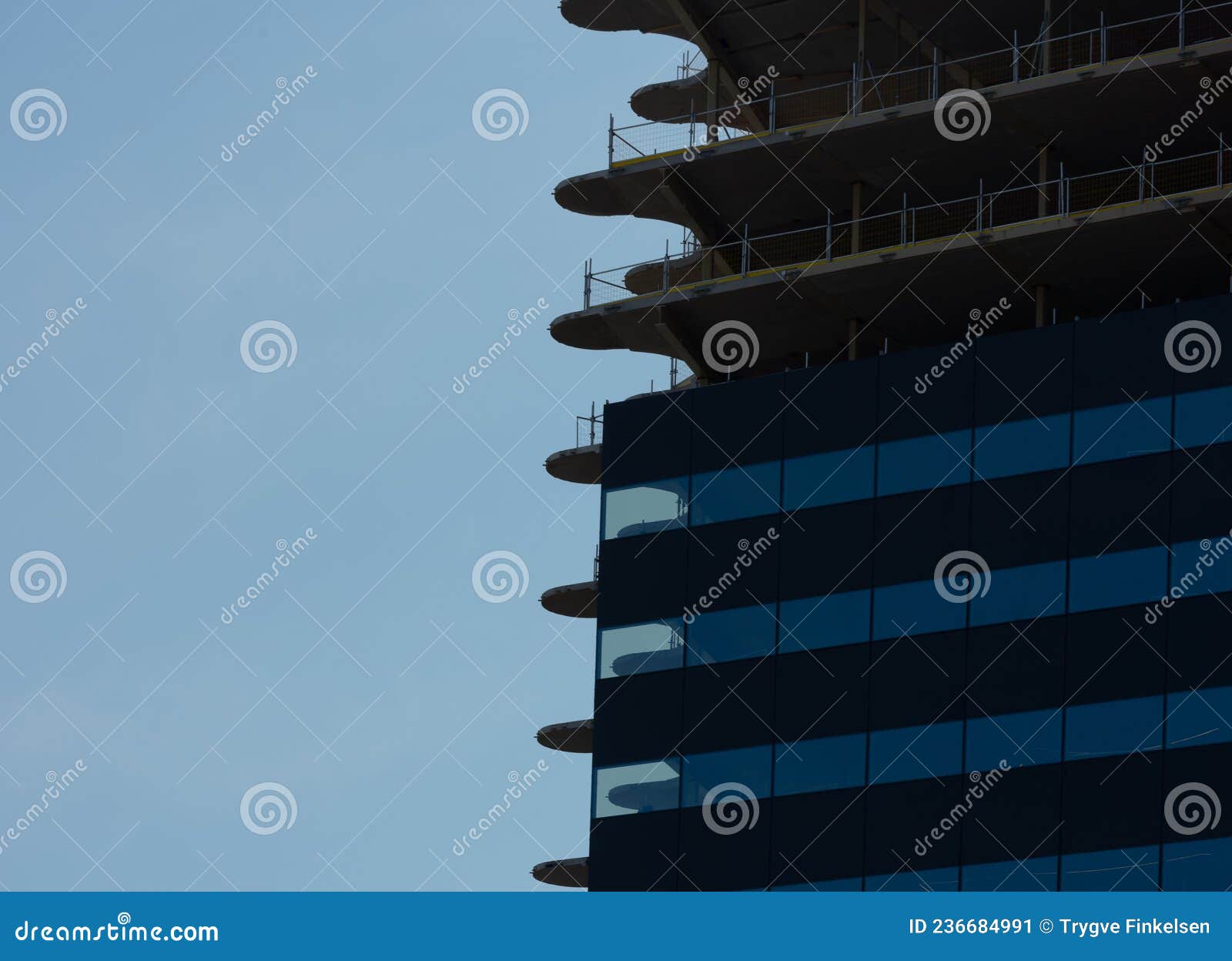 High Rise Office Building Under Construction.. Stock Image - Image of ...
