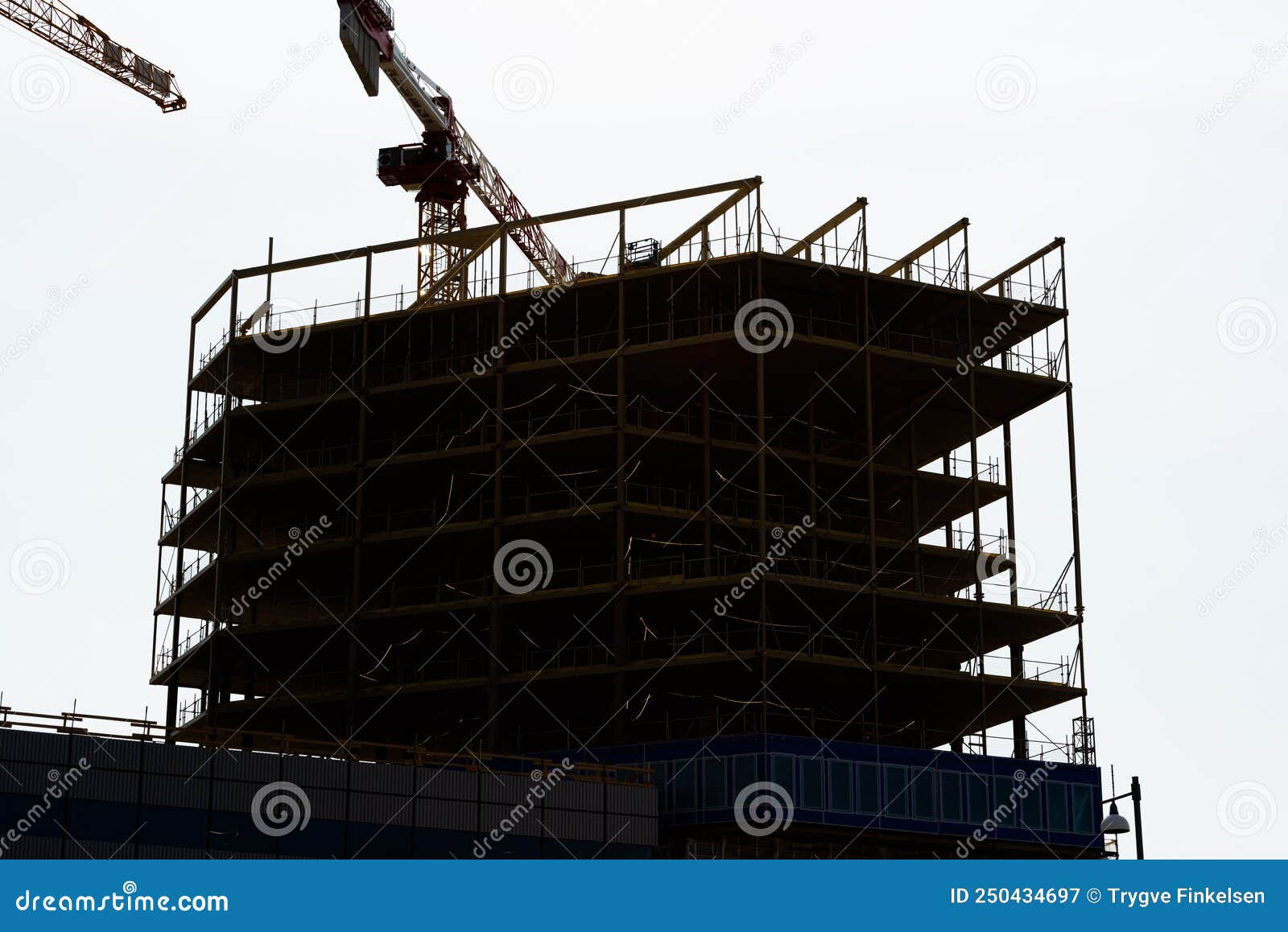 High Rise Office Building Under Construction.. Stock Image - Image of ...