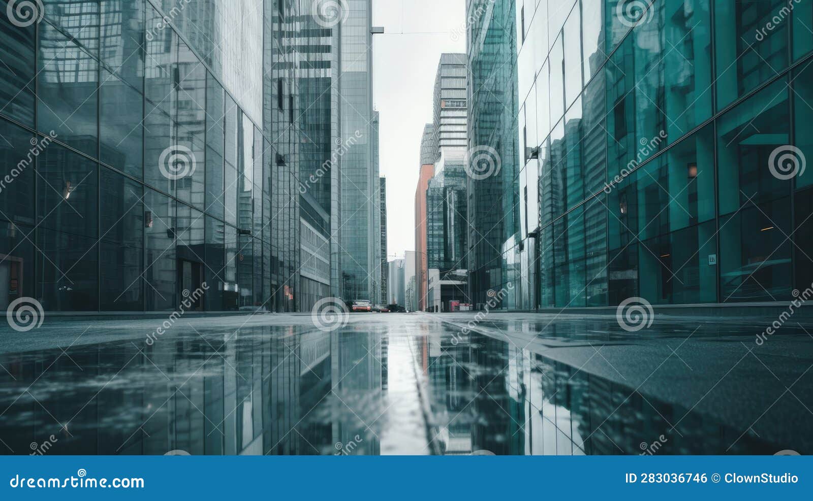 High Rise Office Buildings in Urban Areas Stock Illustration ...