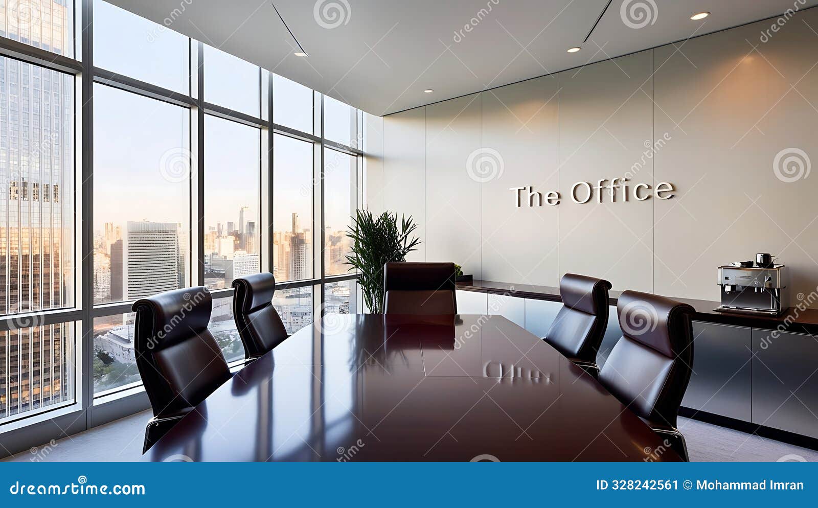 High Rise Office Conference Room Stock Illustration - Illustration of ...