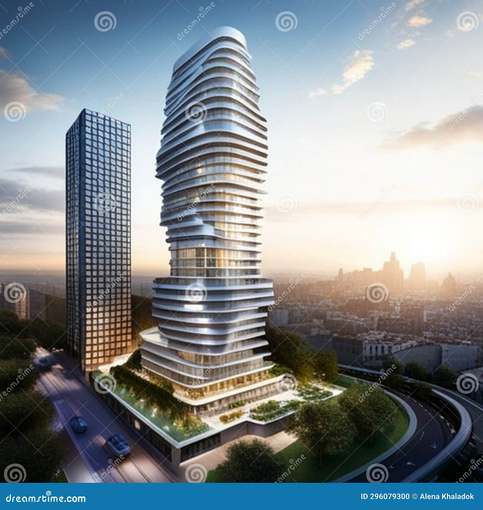 High-rise Resedential Building with a Unique Form and Facade Stock ...