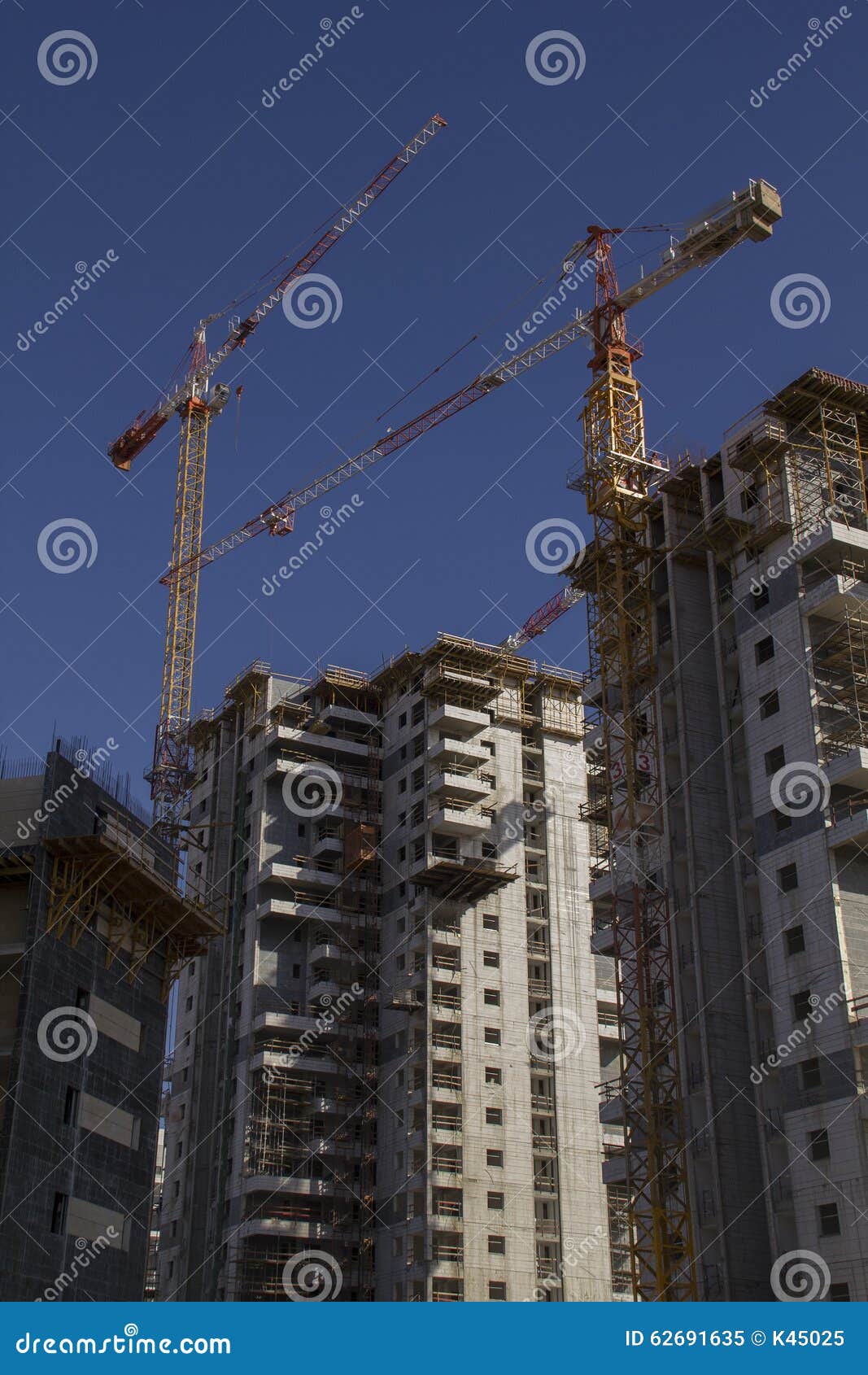 High-rise Residential Buildings Under Construction. Stock Image - Image ...