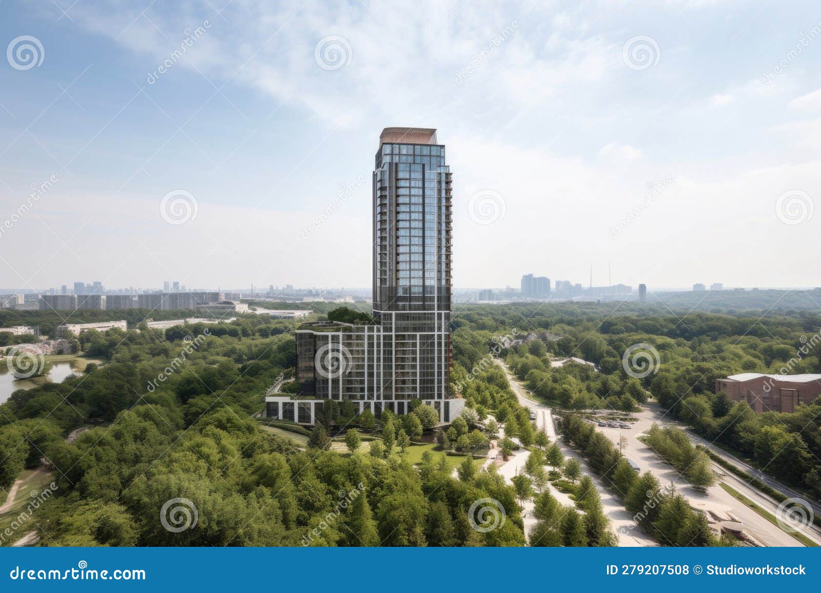 High-rise Tower with View of the City and Its Skyline, Surrounded by ...