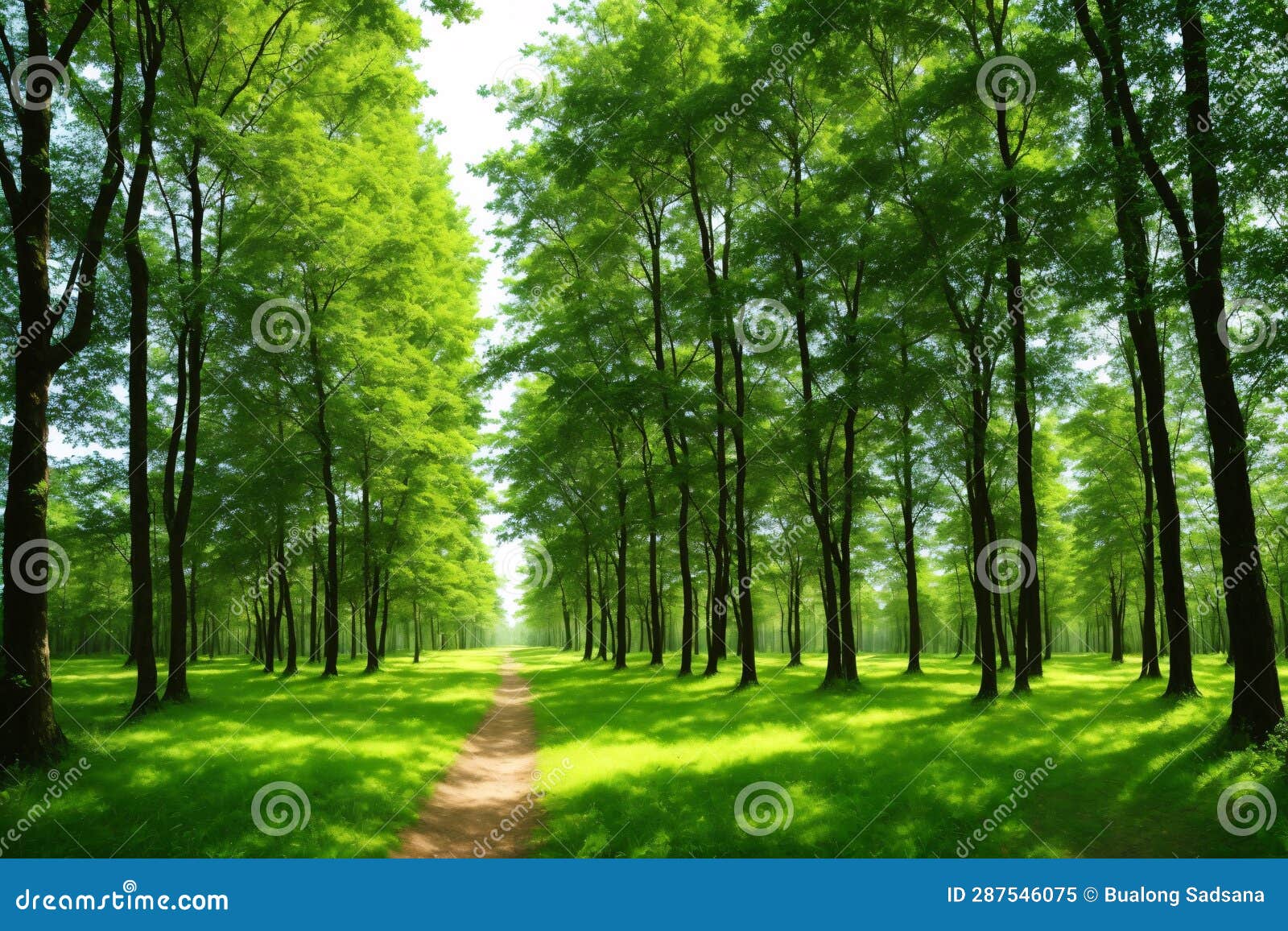 High-rise Trees in the Forest. Stock Illustration - Illustration of ...