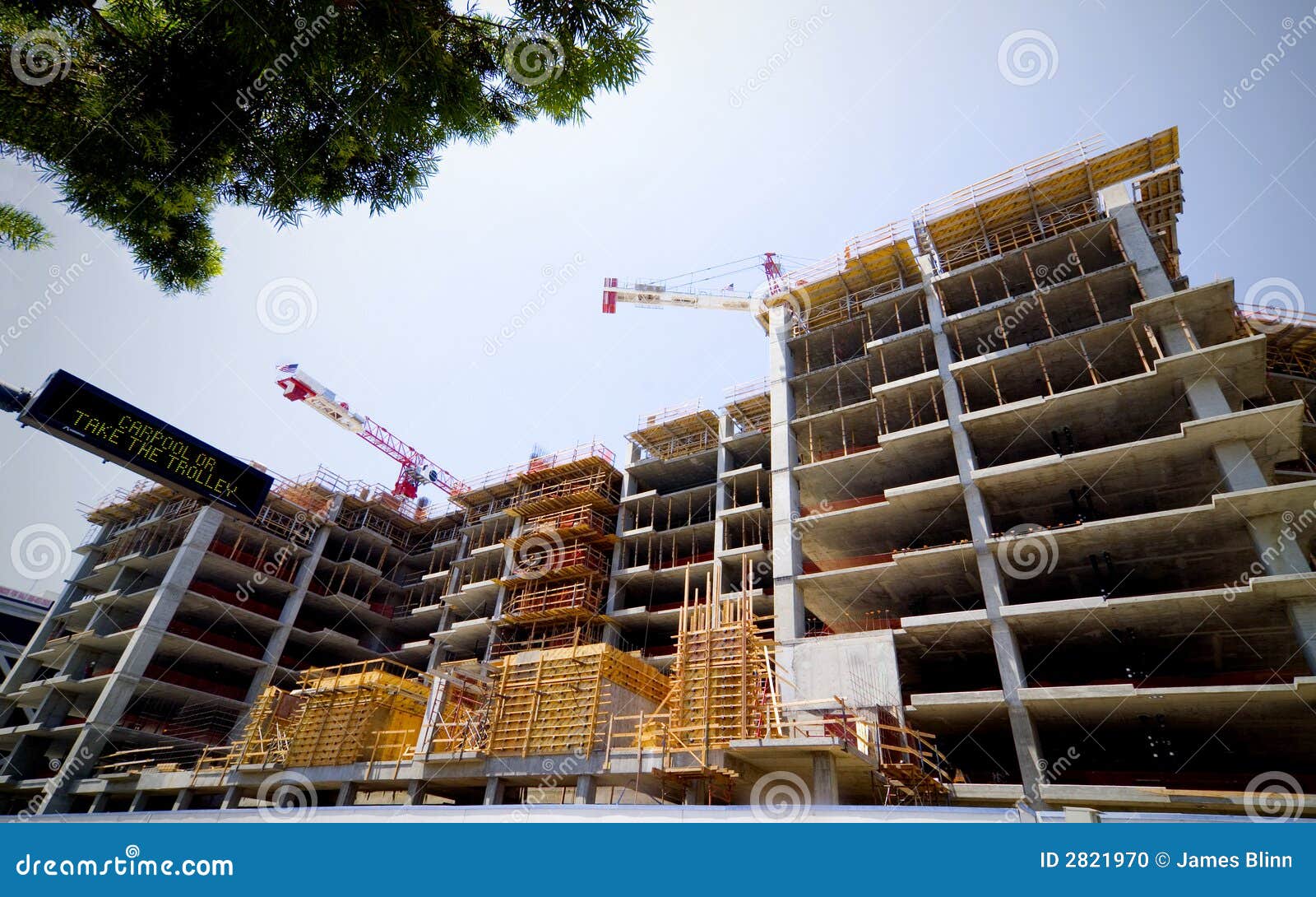 High-Rise Under Construction Stock Photo - Image of apartment, real ...