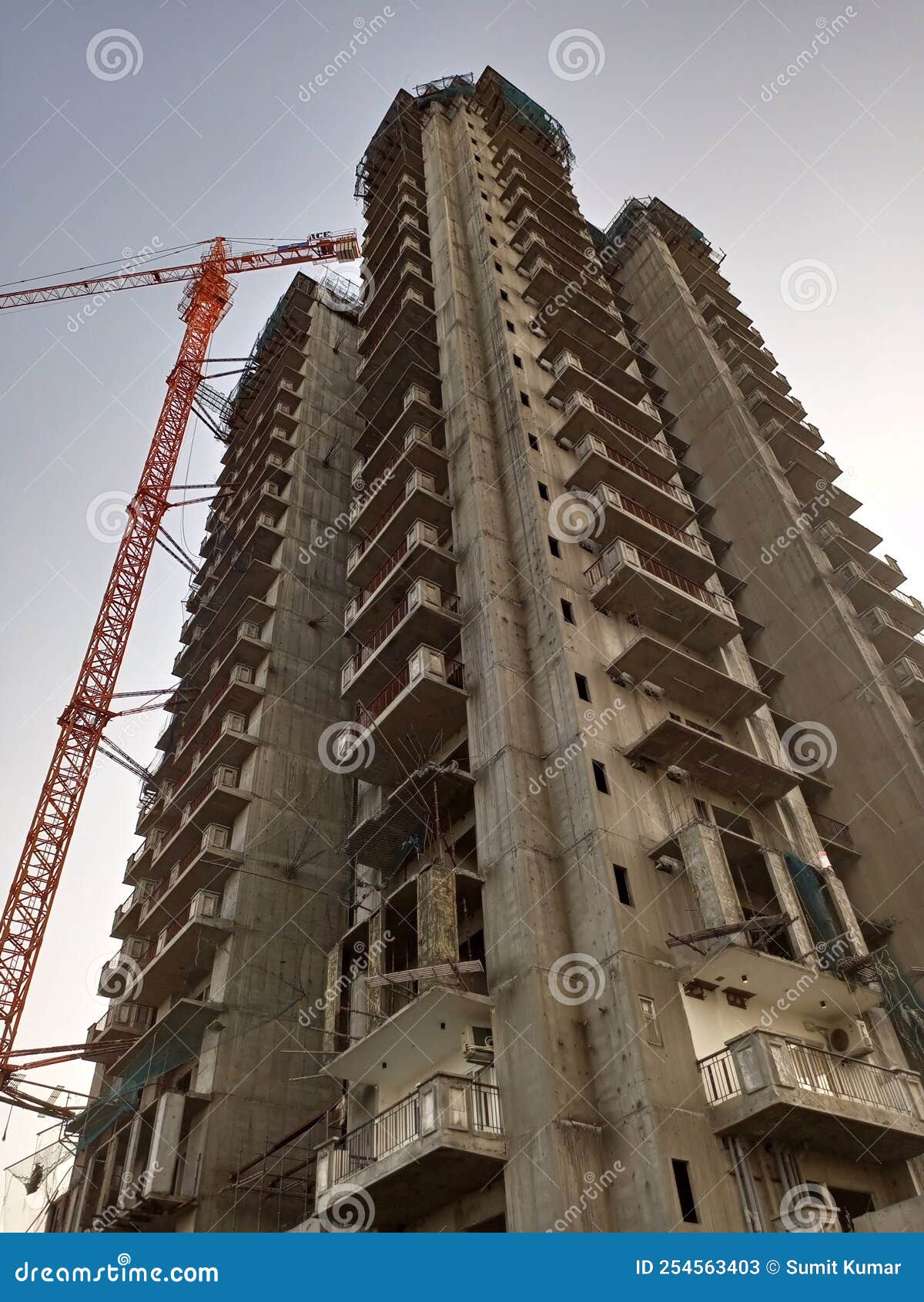 High-rise Under Construction Residential Building Stock Image - Image ...