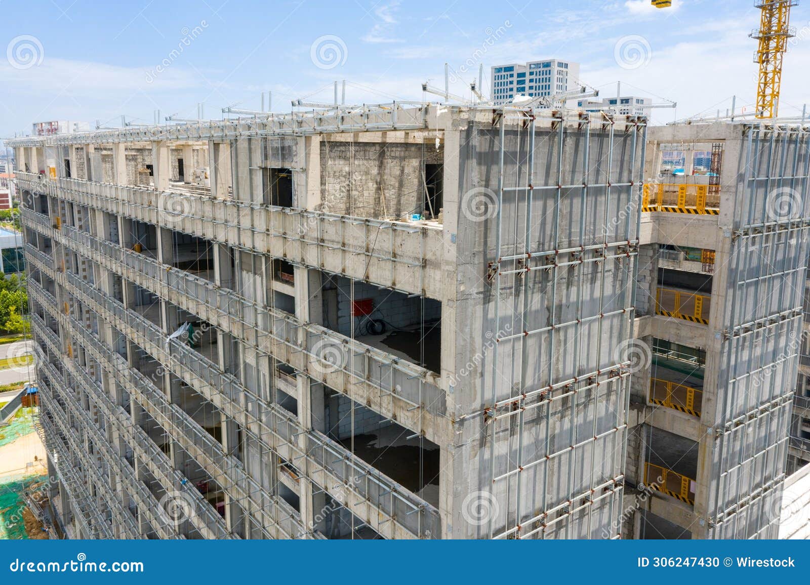 High-rise University Teaching Building Under Construction, with ...