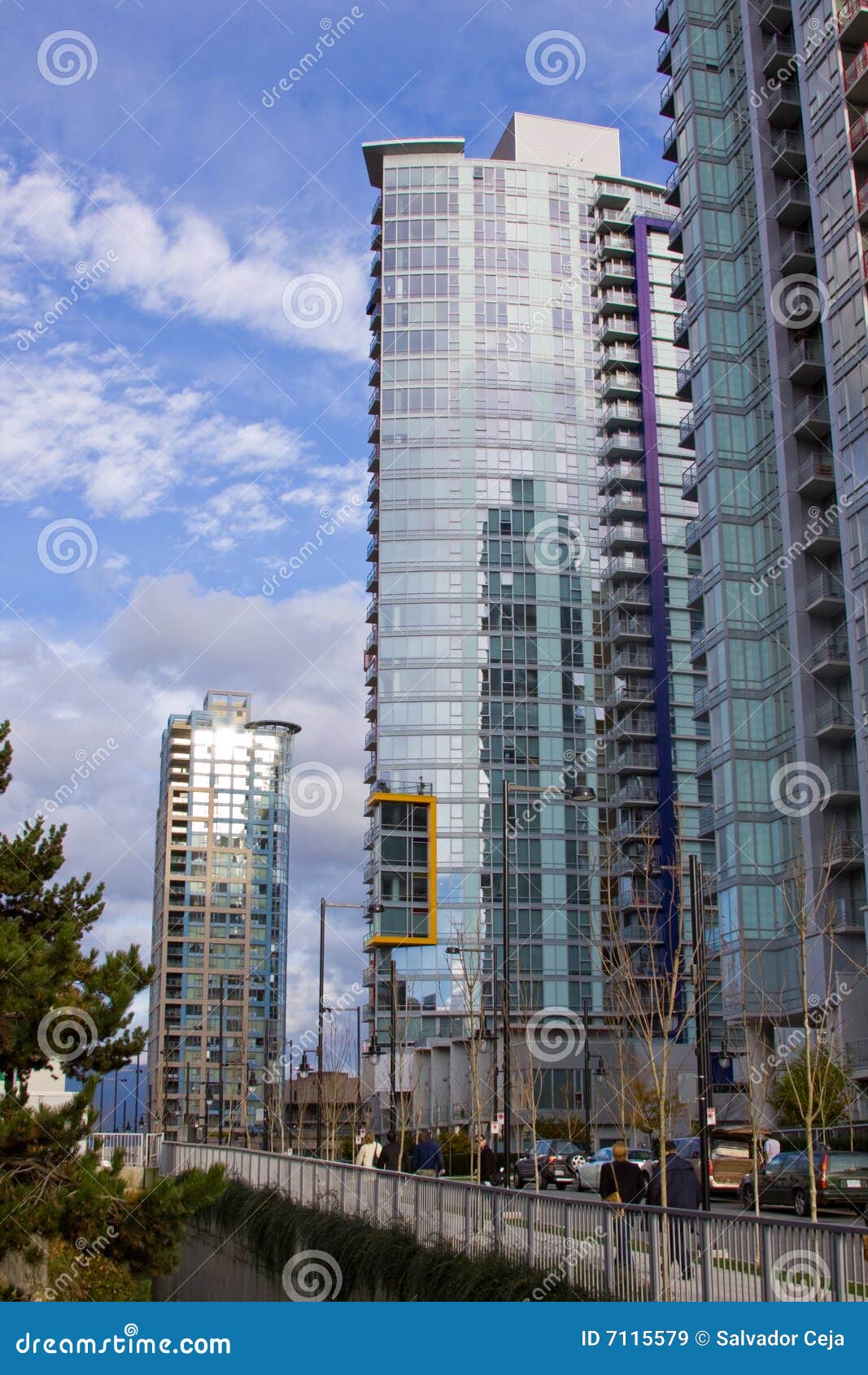 High Rise in Vancouver Towers Stock Image - Image of architecture ...
