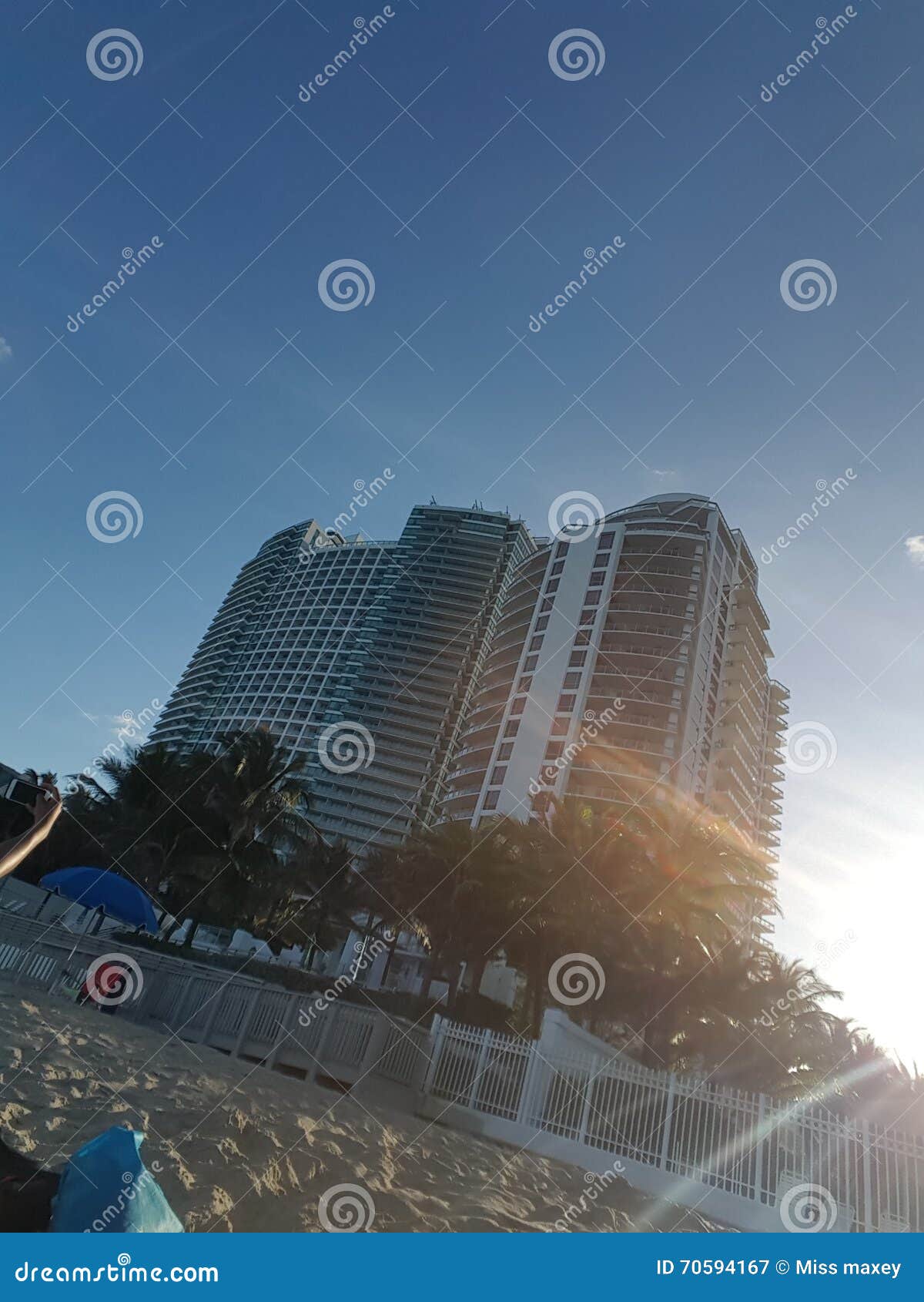 High Rise stock image. Image of sunny, beachfront, high - 70594167