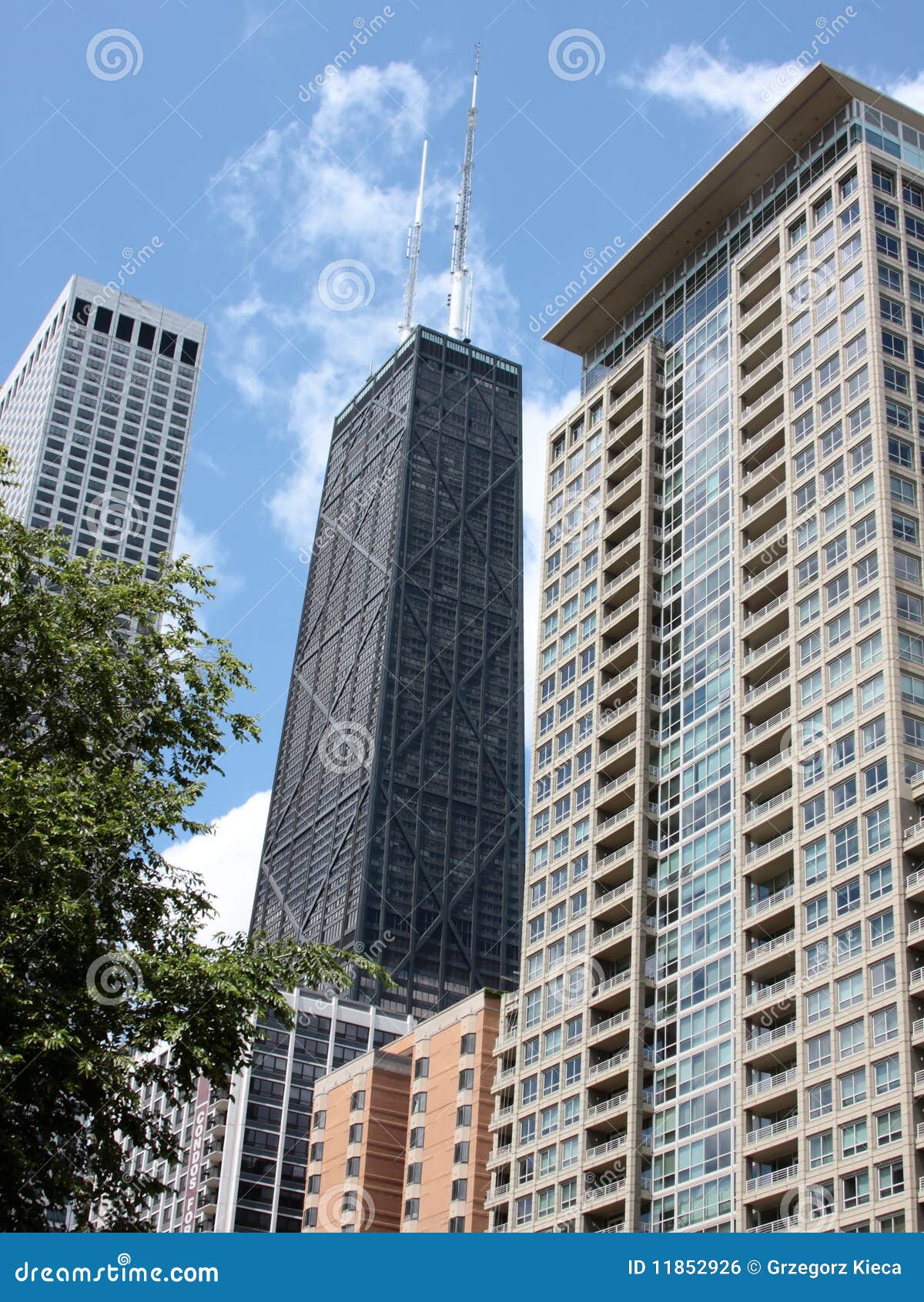 High Rises in Downtown Chicago Stock Photo - Image of steel, exterior ...