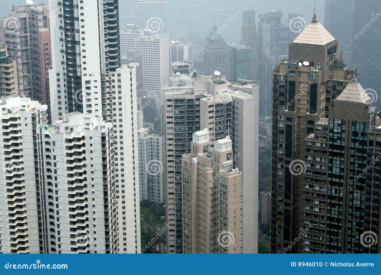 High Rises in Hong Kong stock photo. Image of business - 8946010