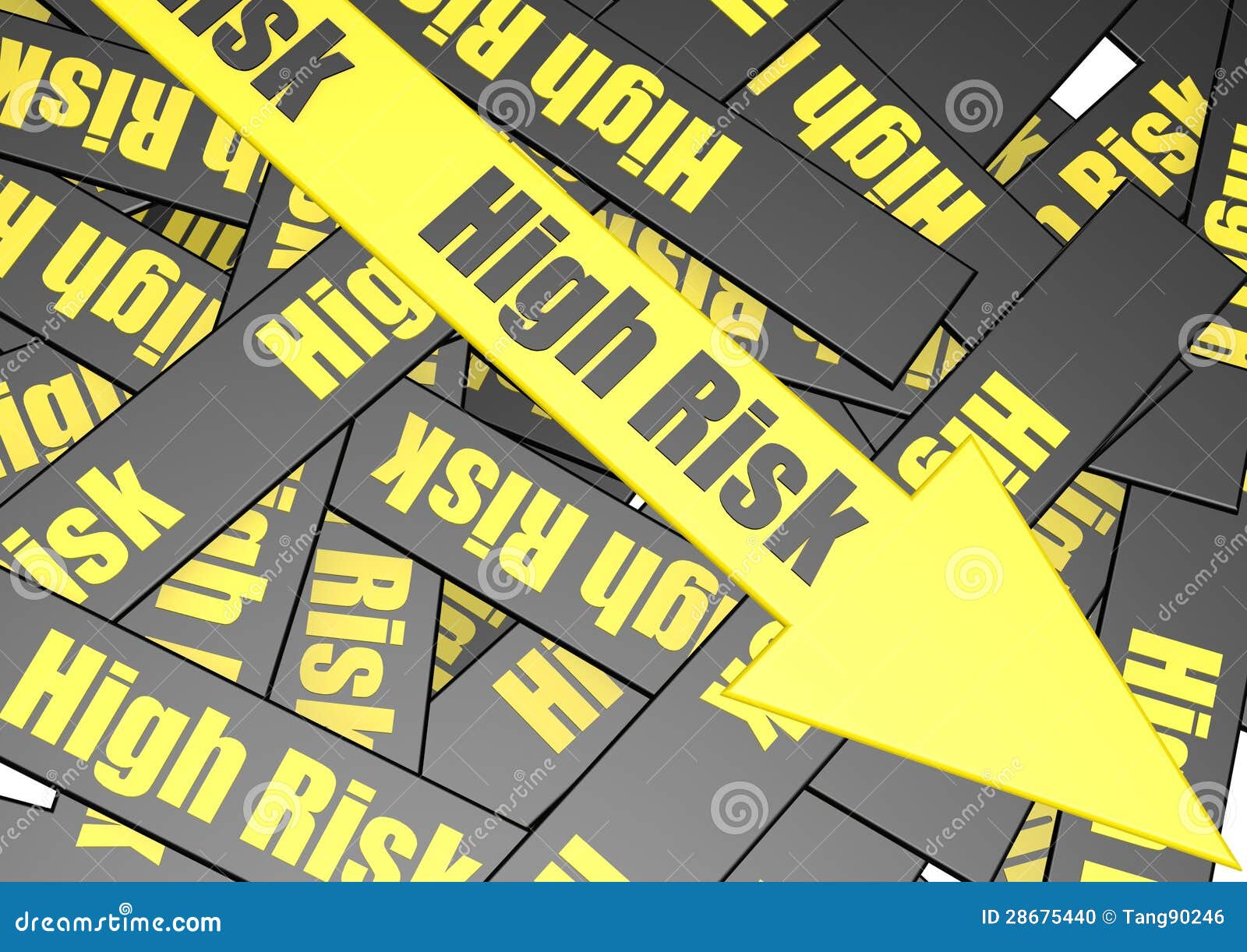High risk banner stock illustration. Illustration of outline - 28675440