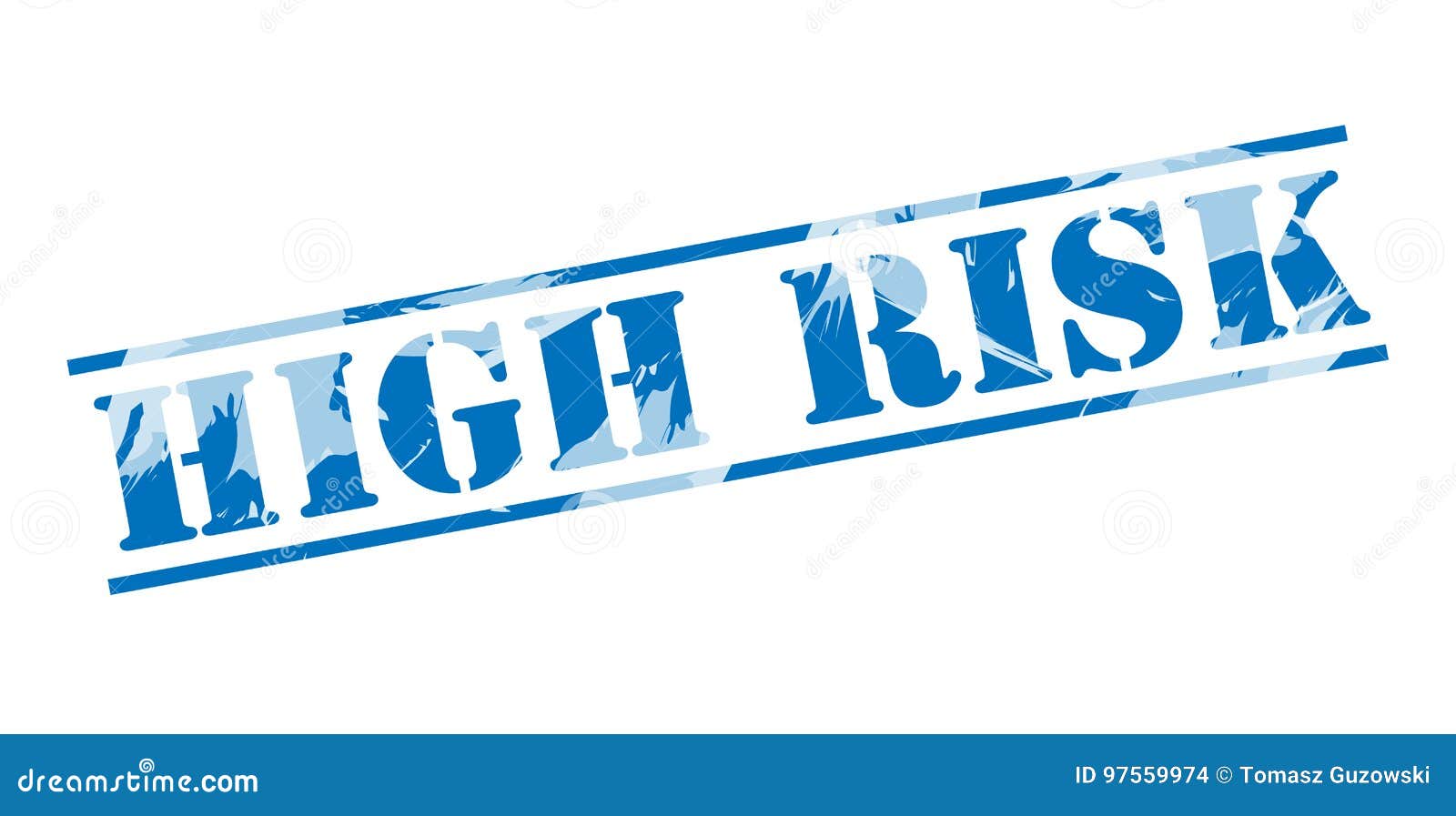 High risk blue stamp stock illustration. Illustration of blue - 97559974