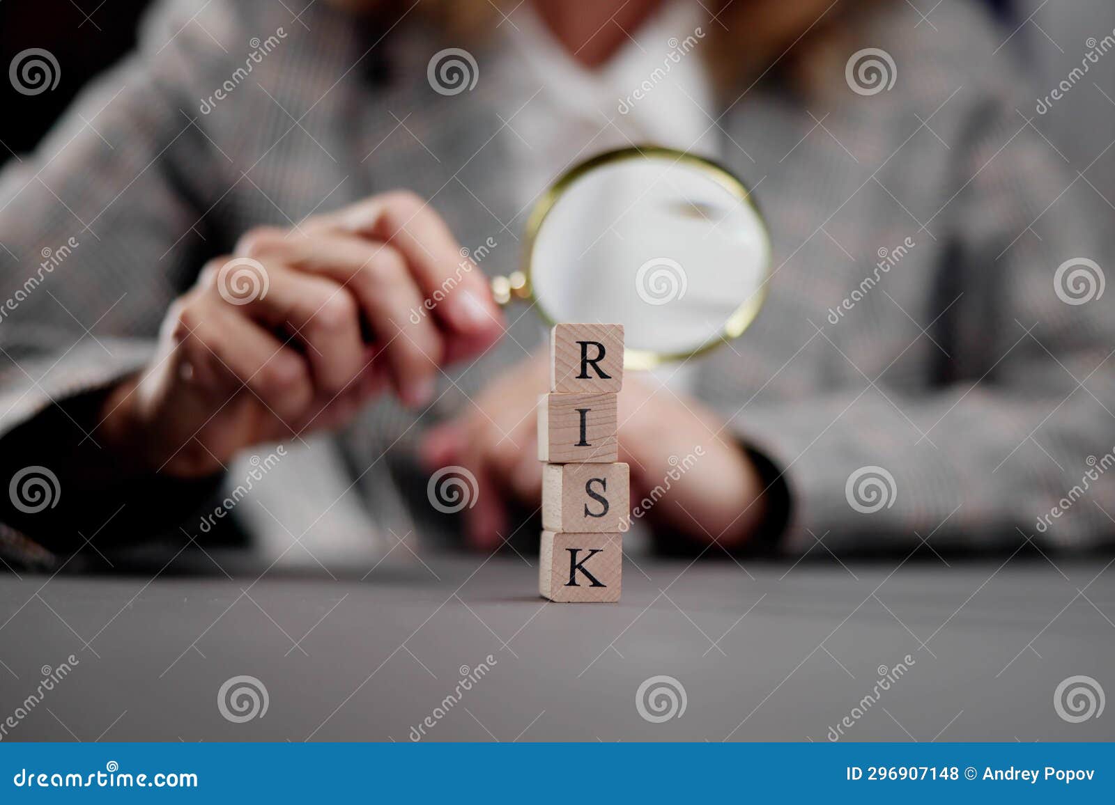 High-risk Detection: Magnifying the Word Risks Stock Photo - Image of ...