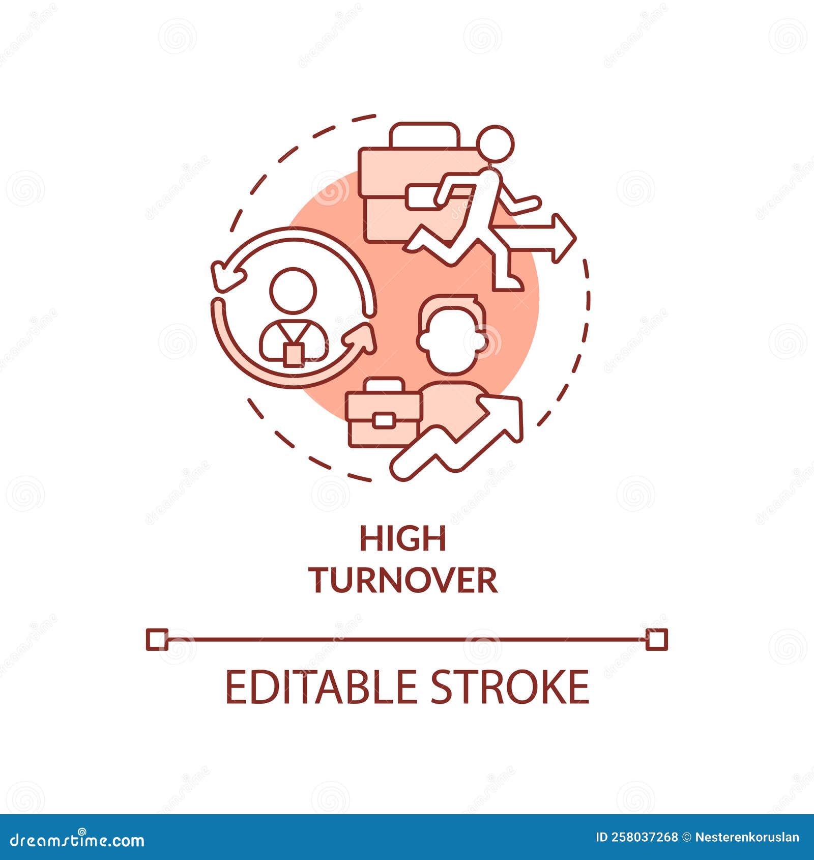 High-risk Employee Termination Red Concept Icon Stock Vector ...
