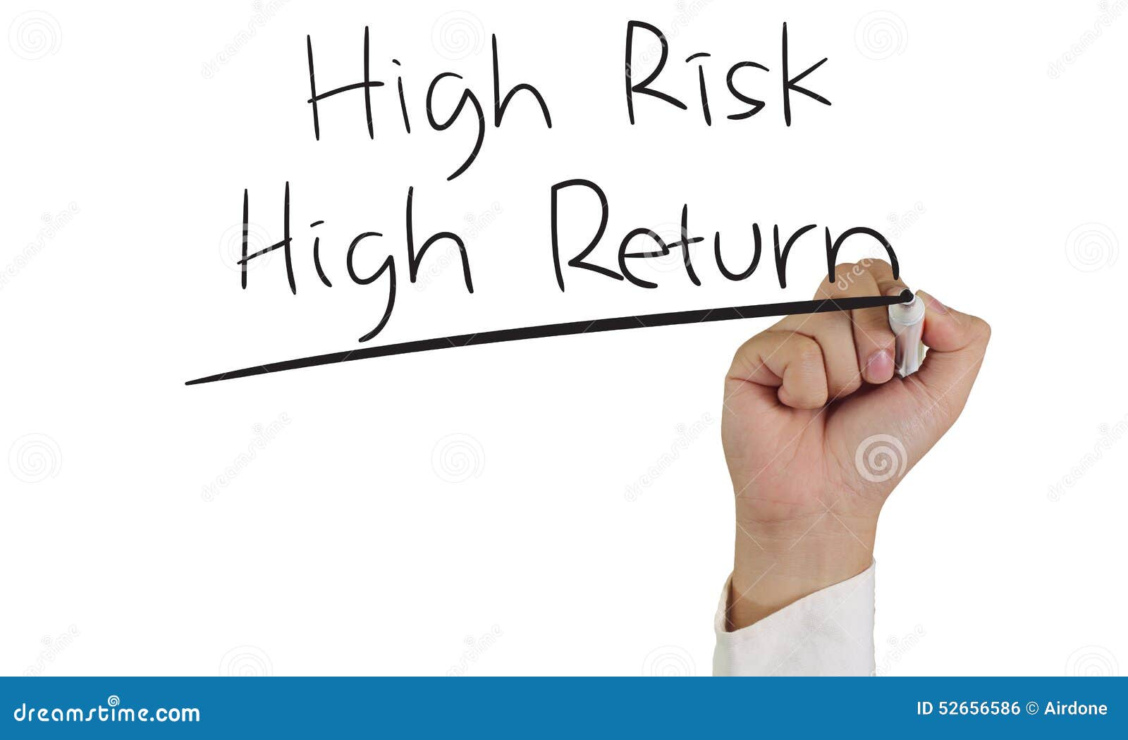 Risk And Return Relationship Highlighted By A Graph Royalty-Free Stock ...