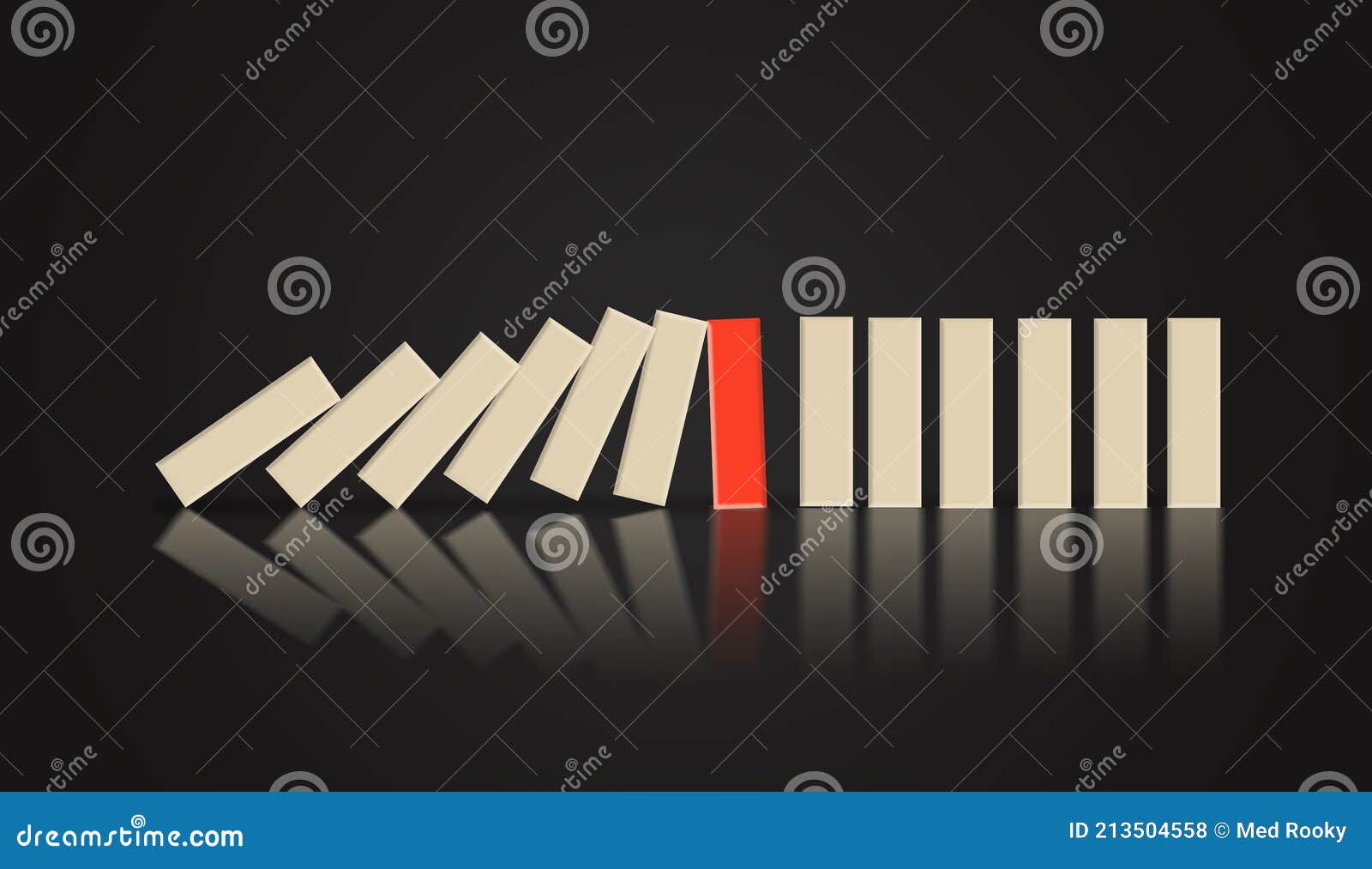 High Risk Management Concept. Wooden Blocks and the Effect of Dominoes ...