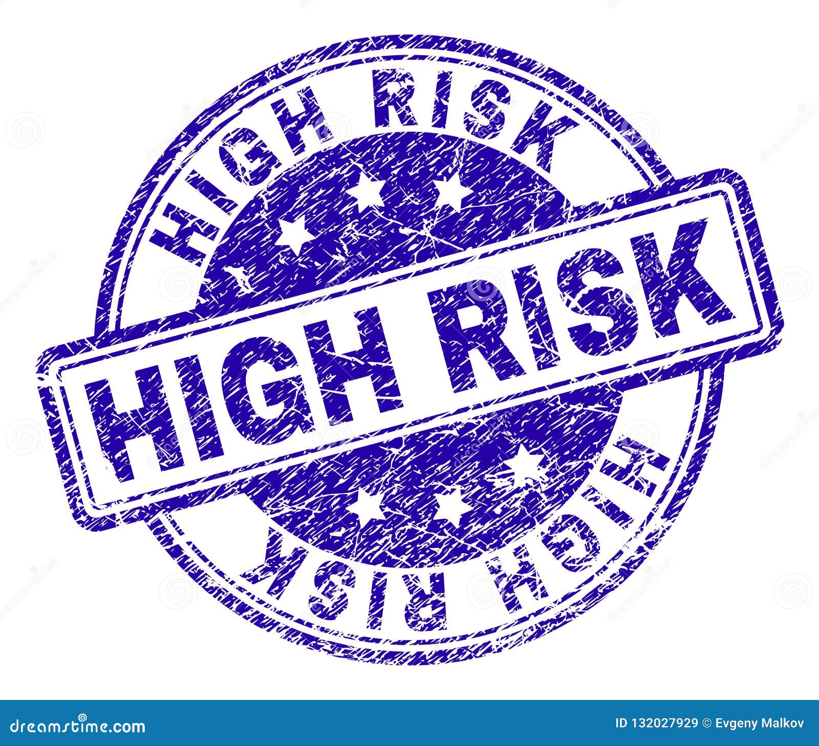 Scratched Textured HIGH RISK Stamp Seal Stock Vector - Illustration of ...