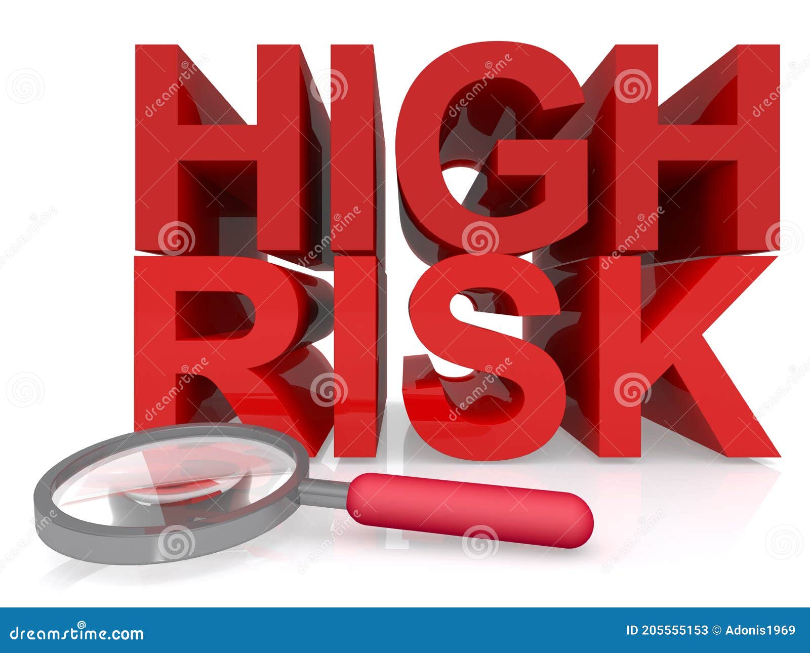 High risk on white stock image. Image of plan, control - 205555153