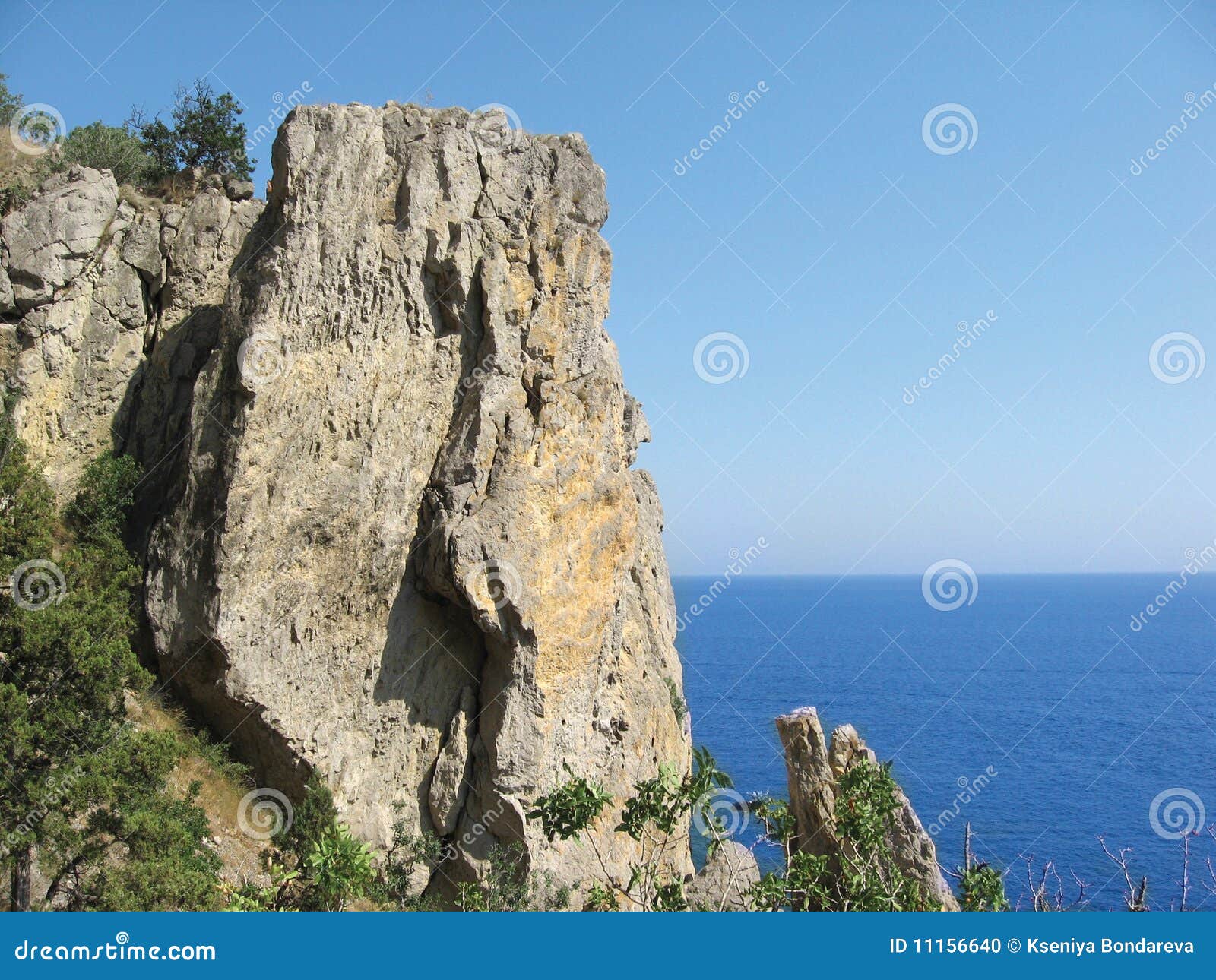 High rock and sea stock photo. Image of rock, nature - 11156640