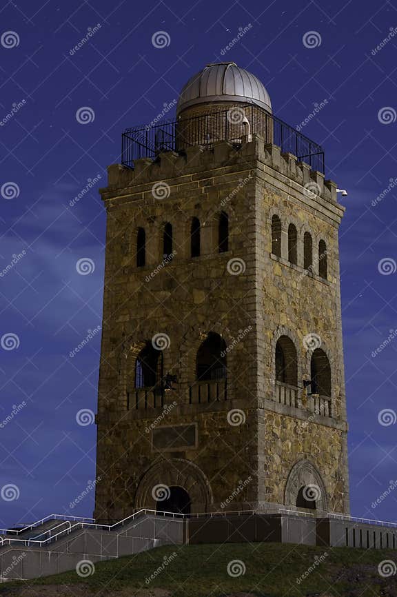 High Rock Tower Front View stock image. Image of night - 45677739