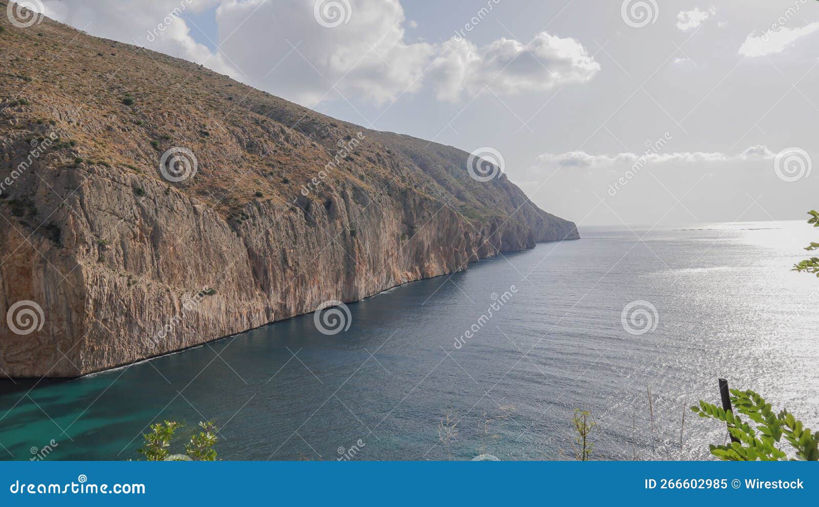 High Rocky Cliff Near the Ocean Stock Image - Image of water, travel ...