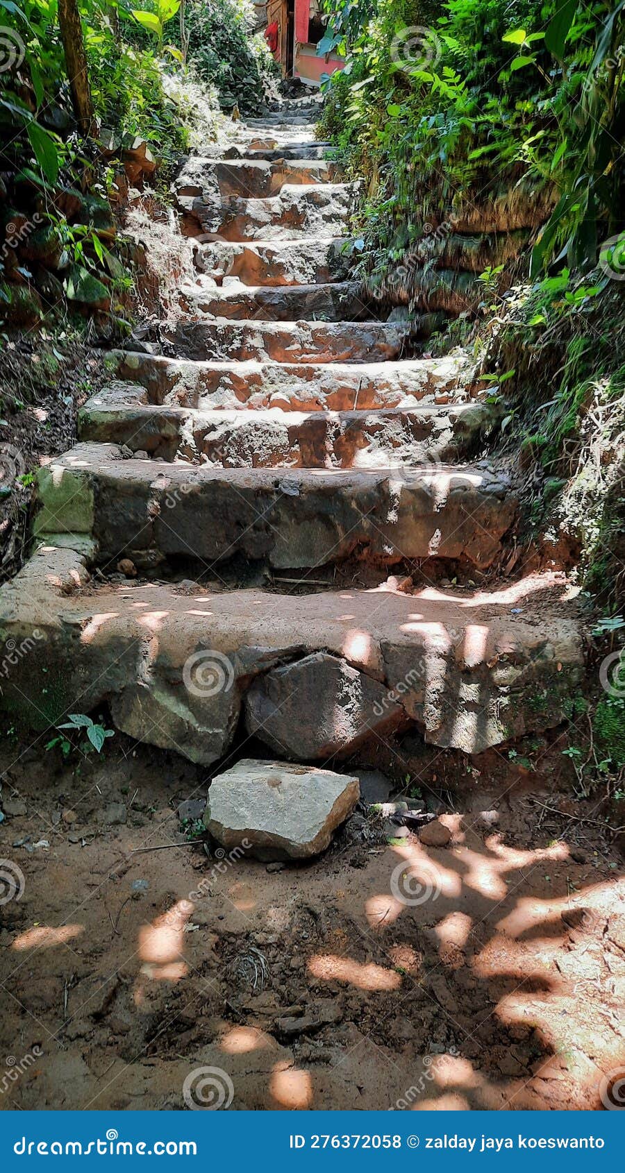 High Rocky Stairs Climb Steeply Stock Photo - Image of stairs, rocky ...