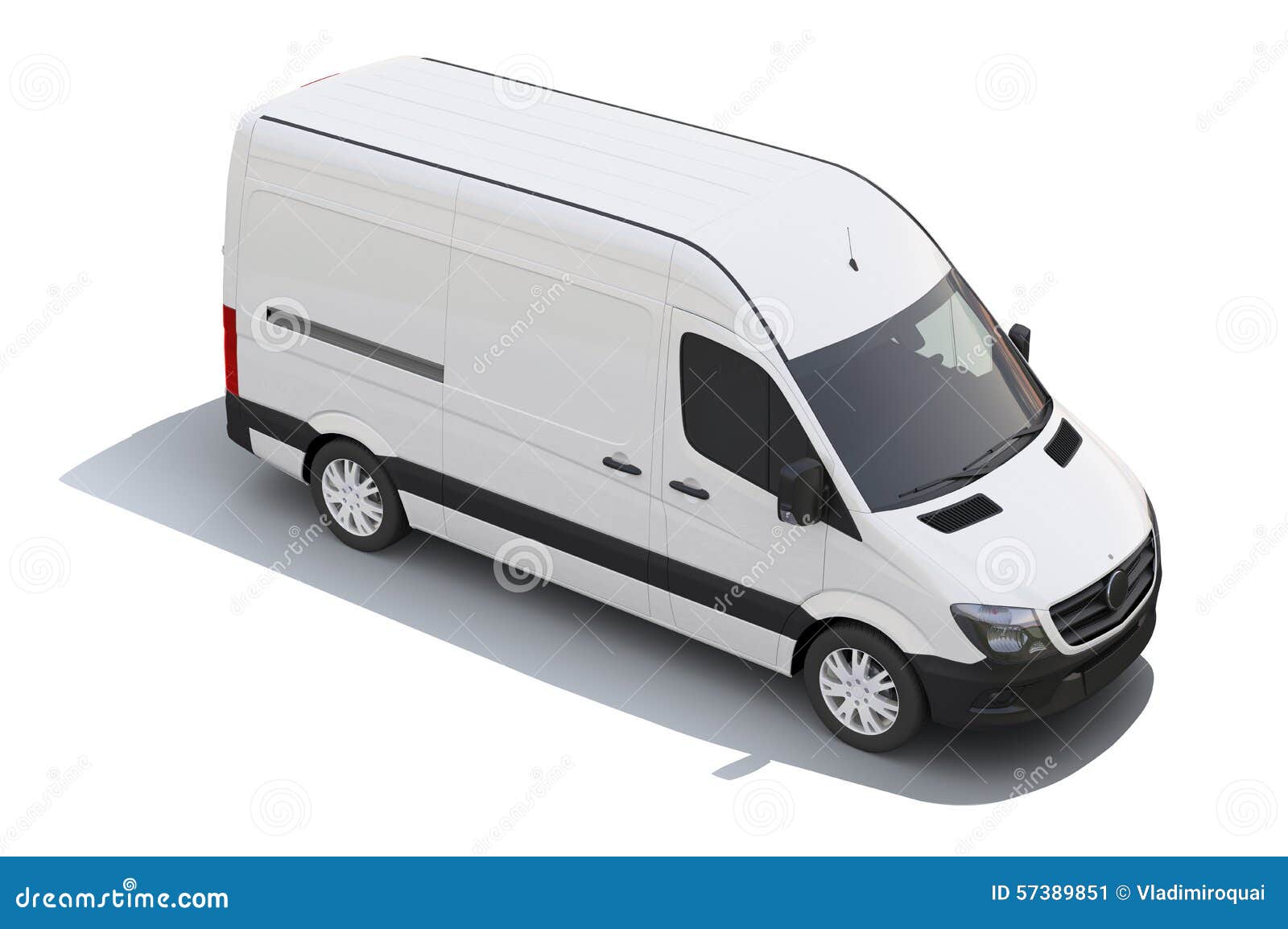 Compact Cargo Van On White Background Royalty-Free Stock Photography ...
