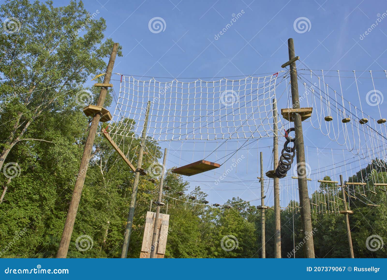 High Ropes Course stock image. Image of exciting, building - 207379067