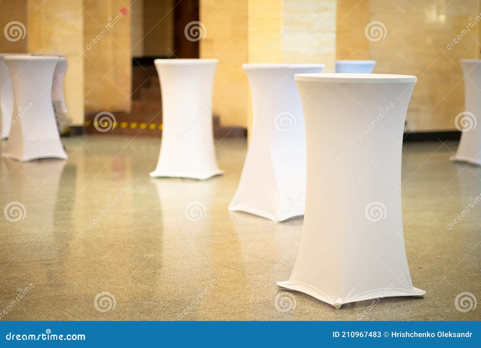 High Round Table for Banquets and Parties Stock Image - Image of formal ...