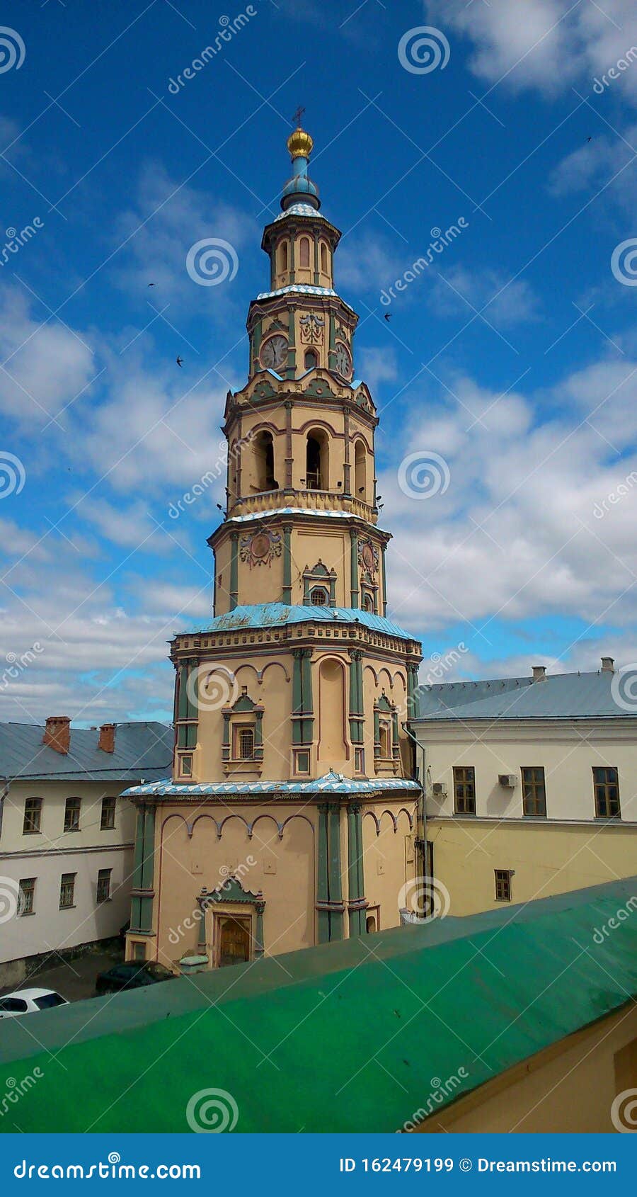 High Russian bell tower stock image. Image of monastery - 162479199