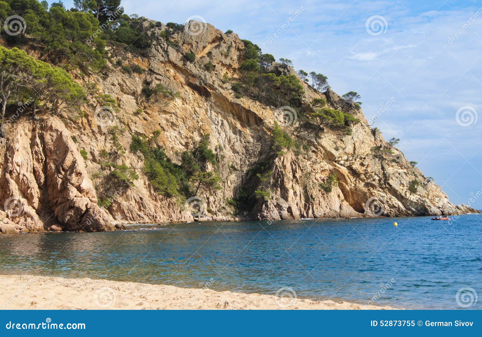 High sandstone cliff stock image. Image of spain, mountain - 52873755