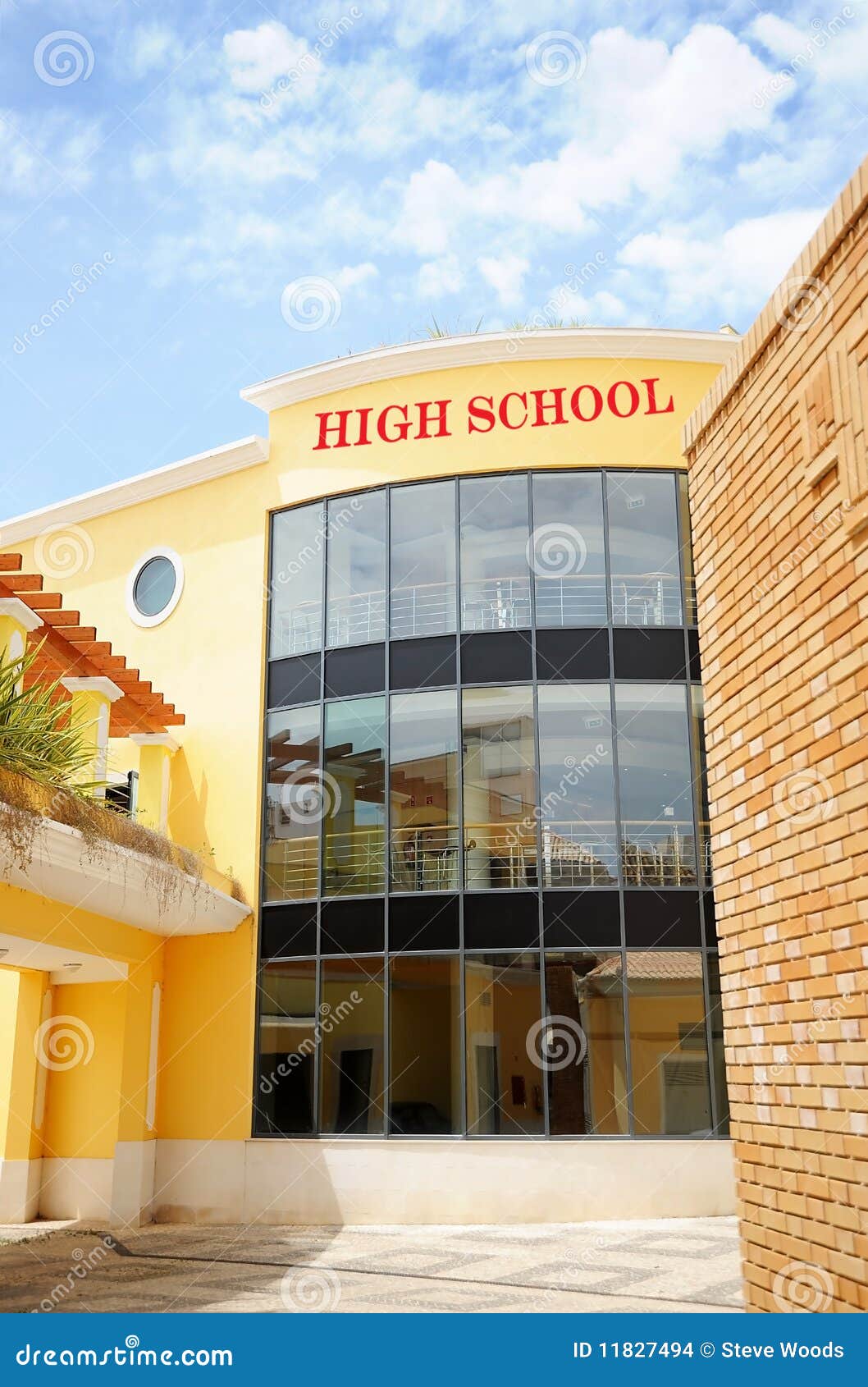 High School stock photo. Image of block, entry, facade - 11827494