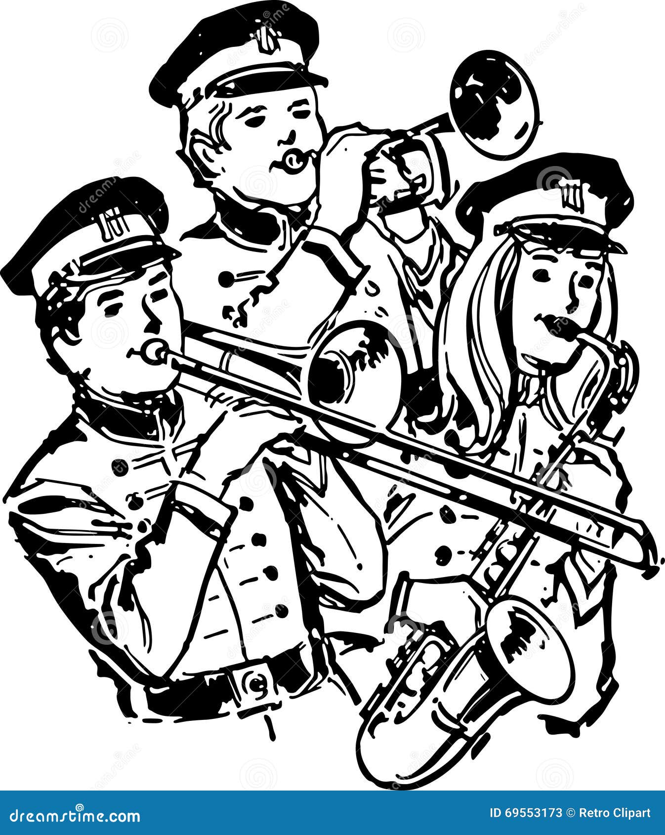 High School Marching Band Clipart