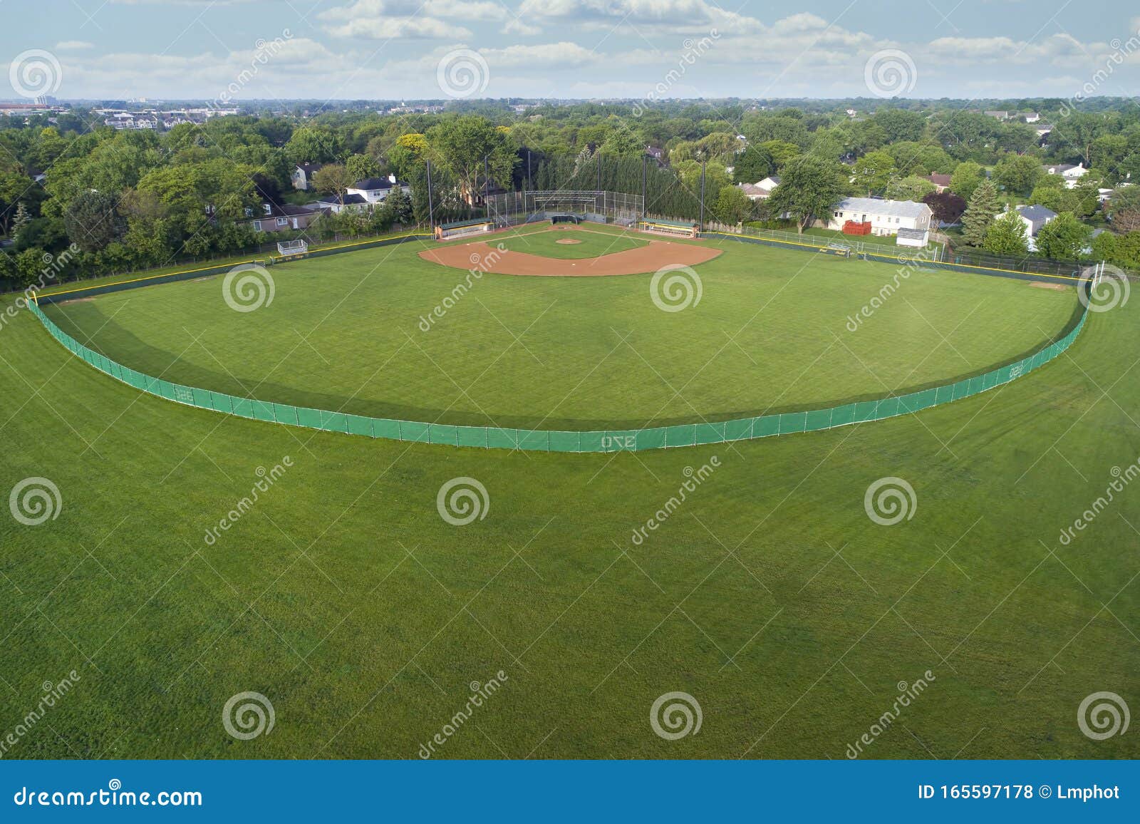 High School Baseball Field Aerial Stock Photo - Image of field, play ...