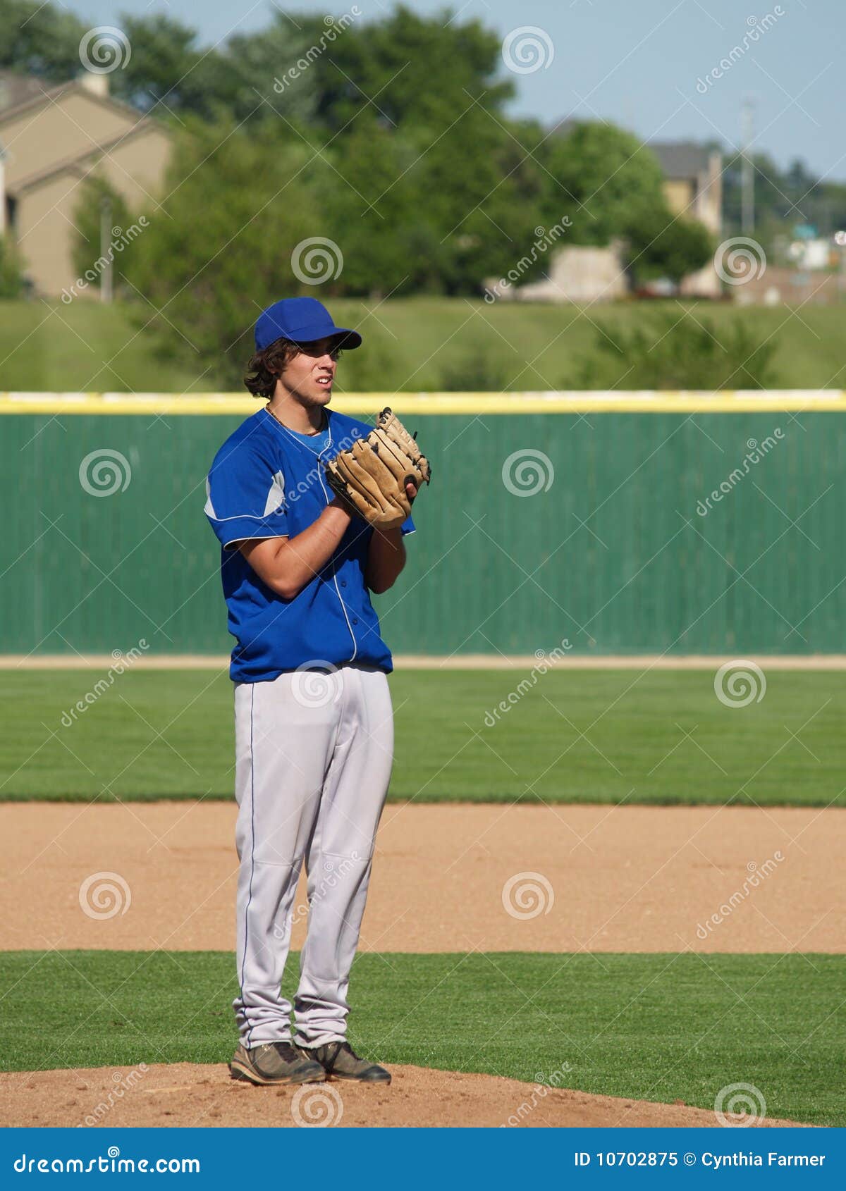 High School Baseball Pitcher Stock Image - Image of game, ball: 10702875